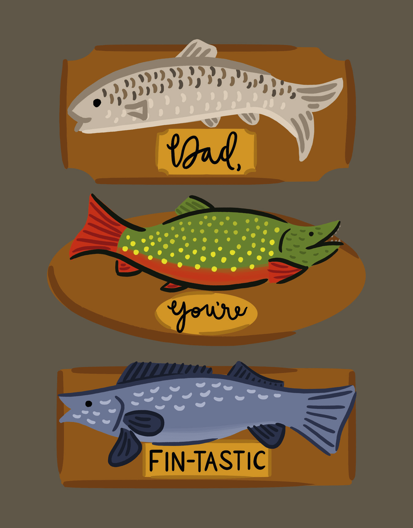 Fin-Tastic Dad by Bloomwolf Studio | Postable