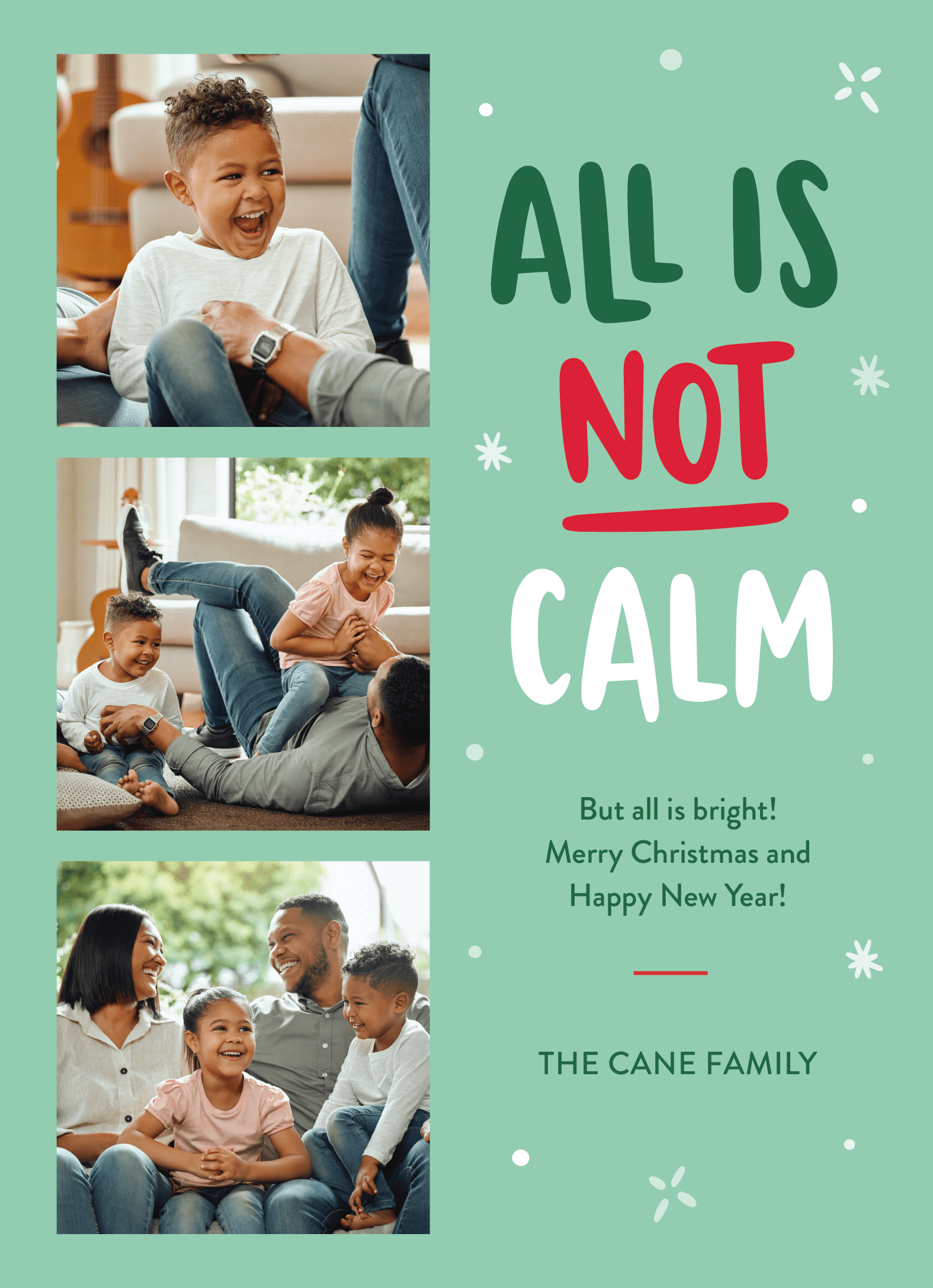 All Is Not Calm Christmas Photo Card | Postable | Postable