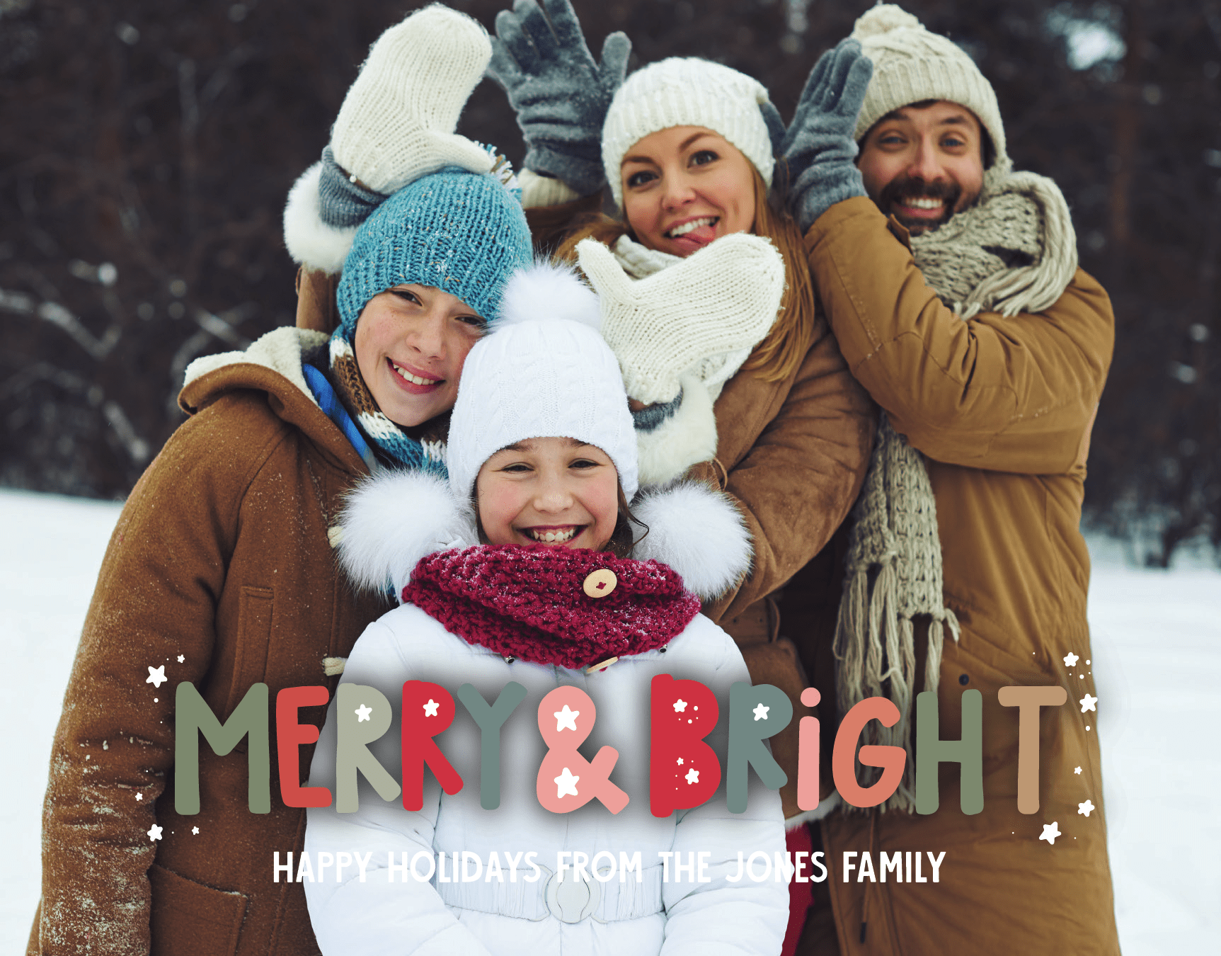 Very Merry And Bright Custom Holiday Photo Card | Postable | Postable