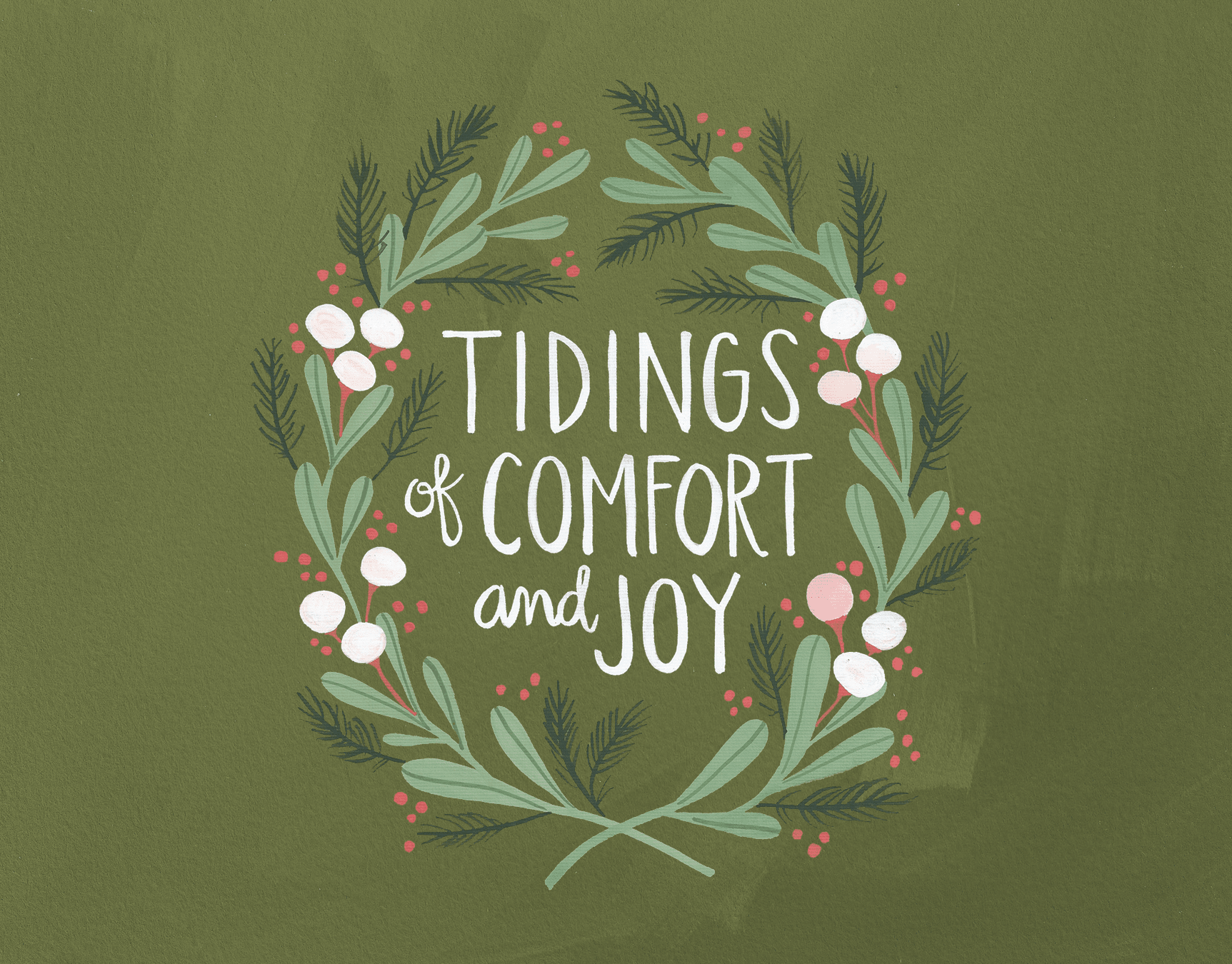 Tidings Of Comfort & Joy Religious Christmas Card | Postable | Postable