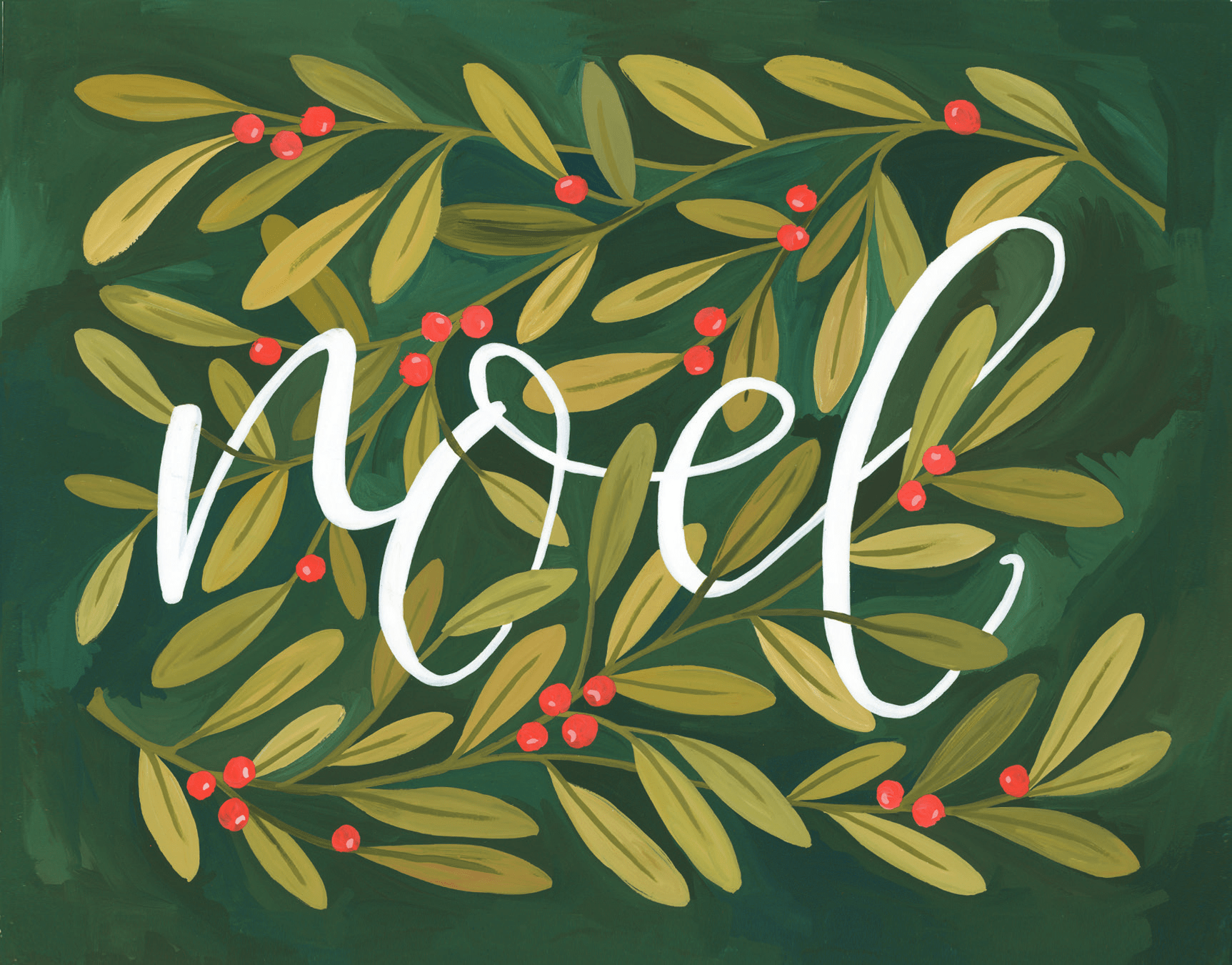 Noel Holiday Folded Christmas Card | Postable | Postable