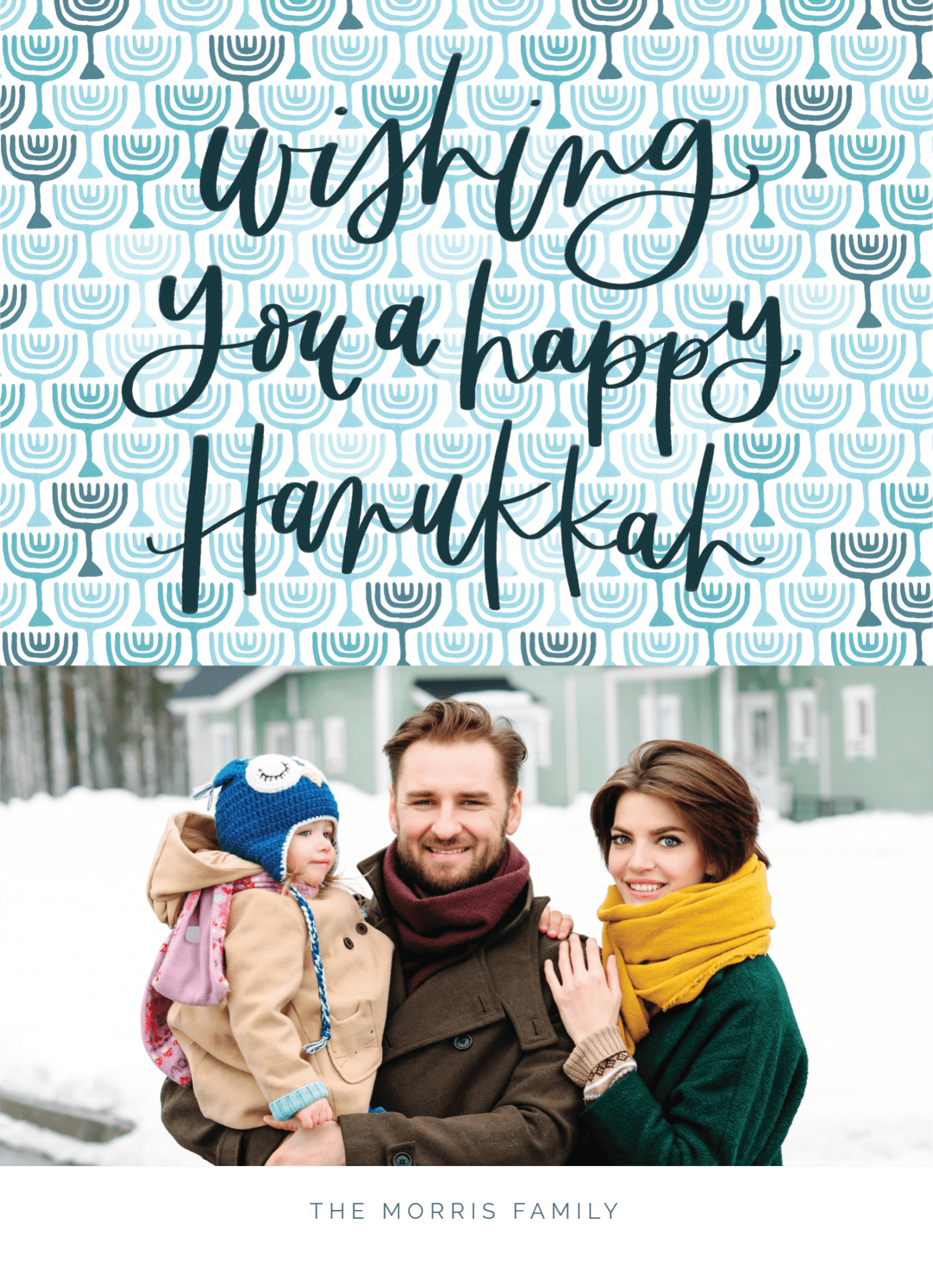 Happy Hanukkah Wishes Holiday Card | Postable | Postable
