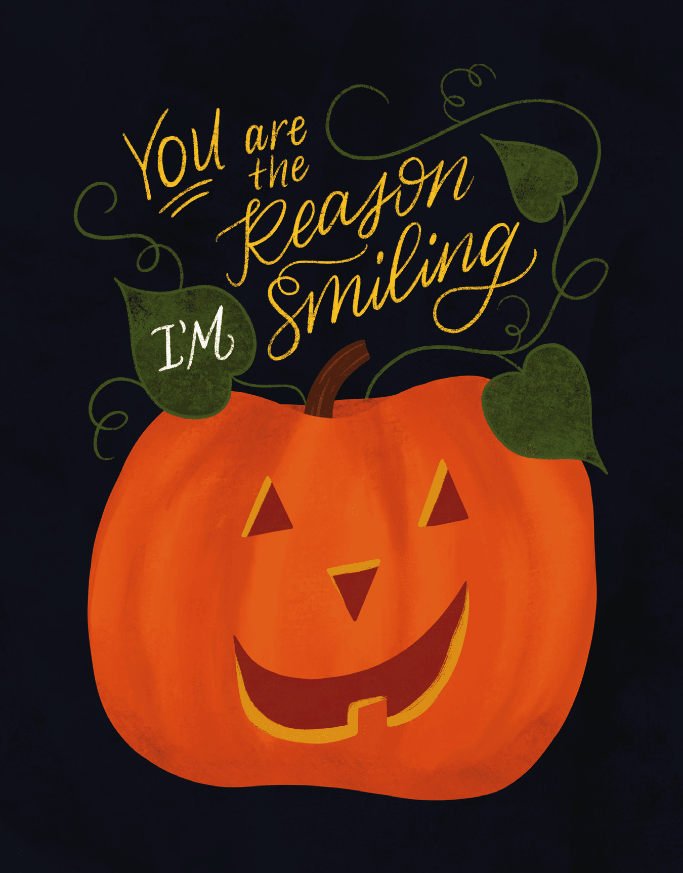 Smiling Pumpkin by Cindy Reynolds | Postable