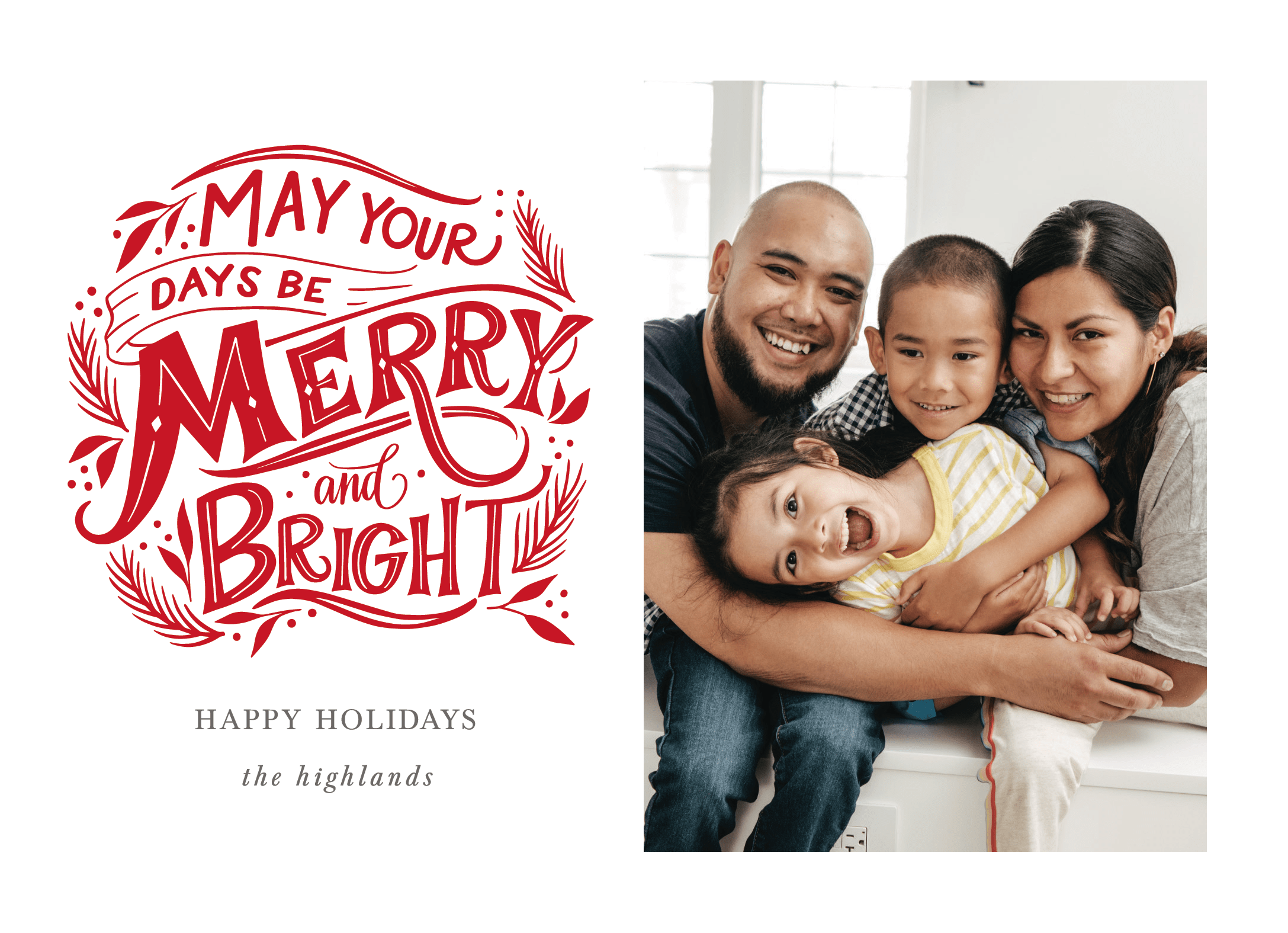 May Your Days Be Marry & Bright Christmas Photo Card | Postable | Postable