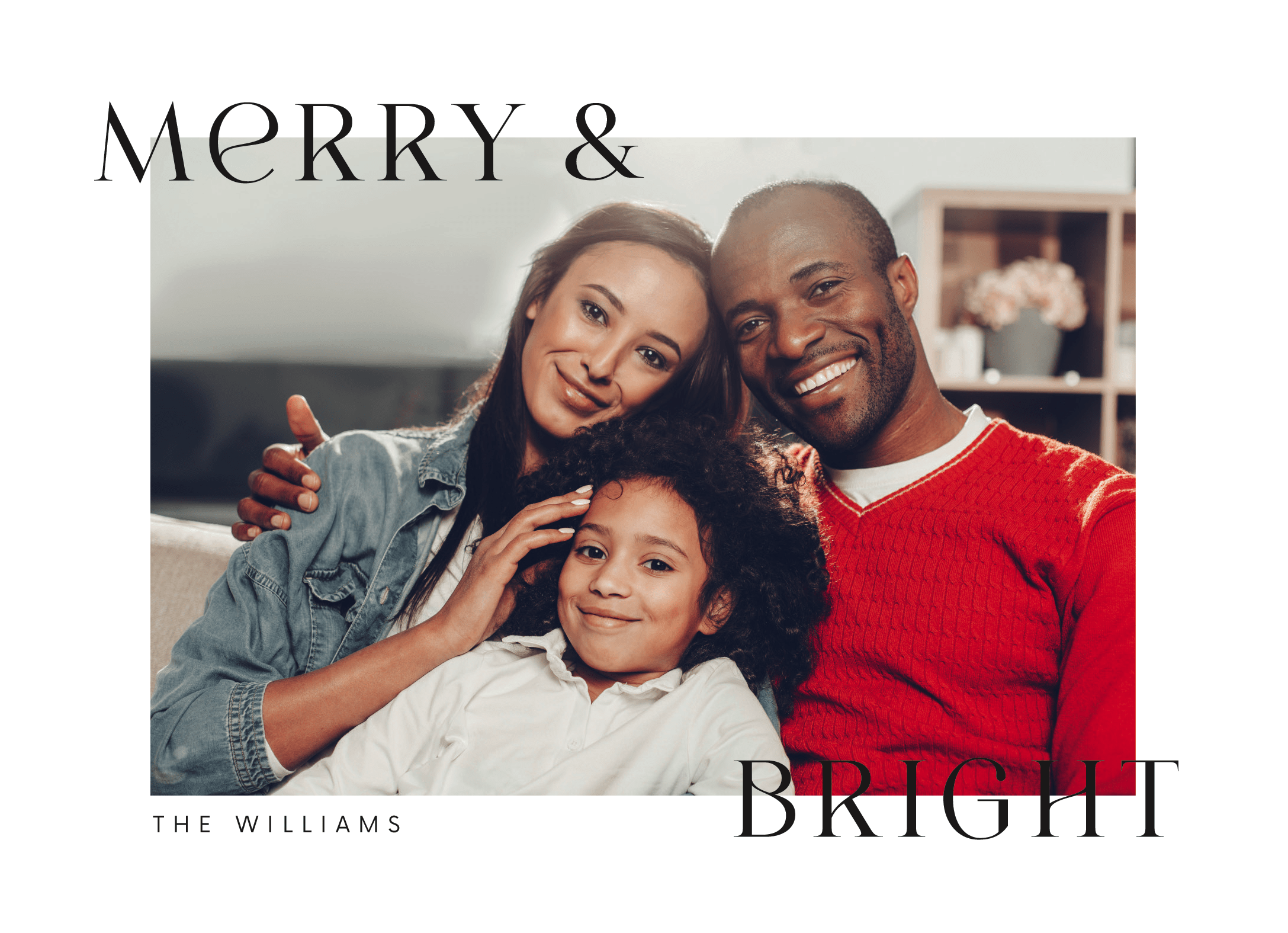 Merry & Bright Custom Holiday Photo Card | Postable | Postable