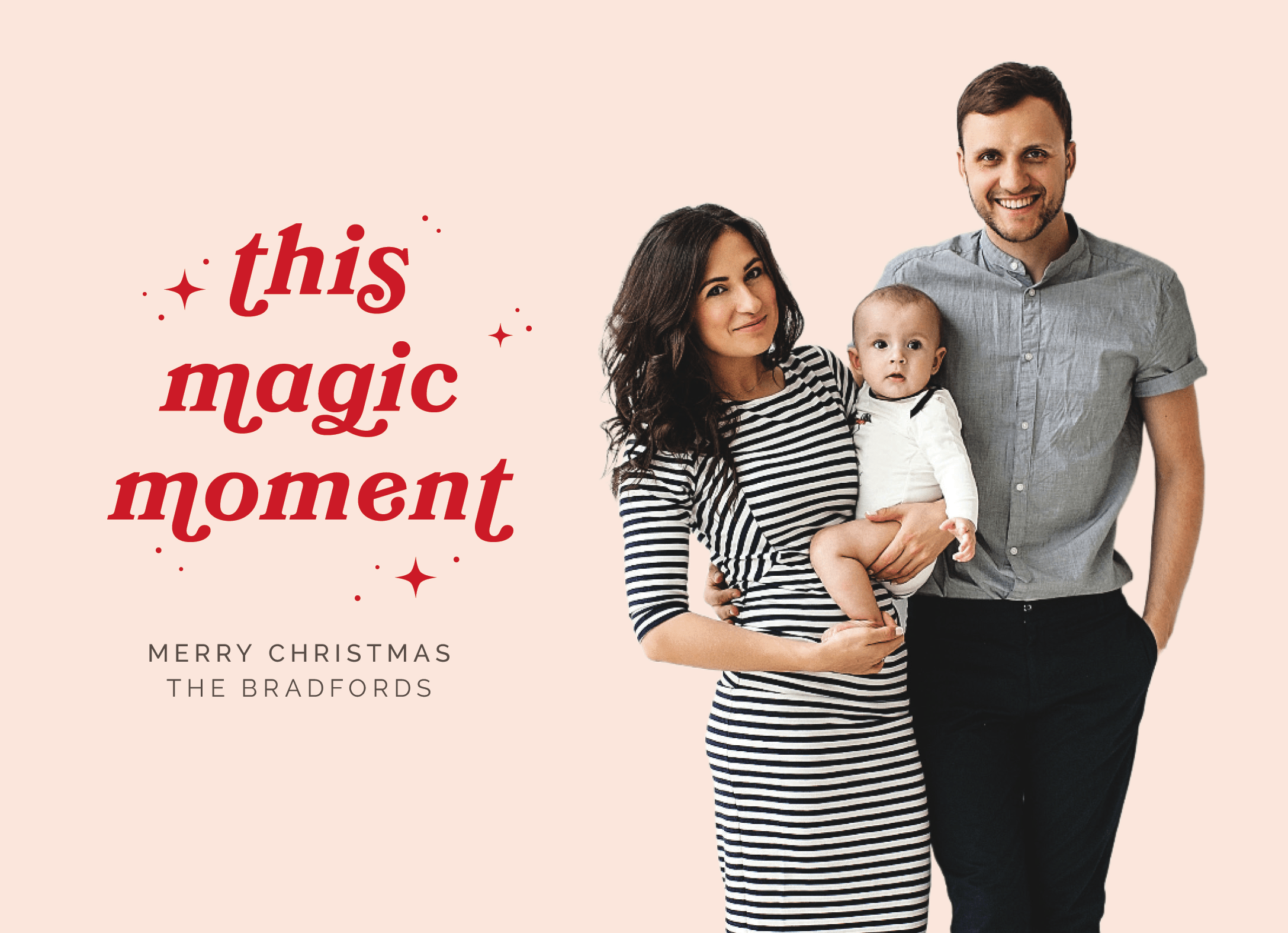 This Magic Moment Cutout Holiday Photo Card | Postable | Postable