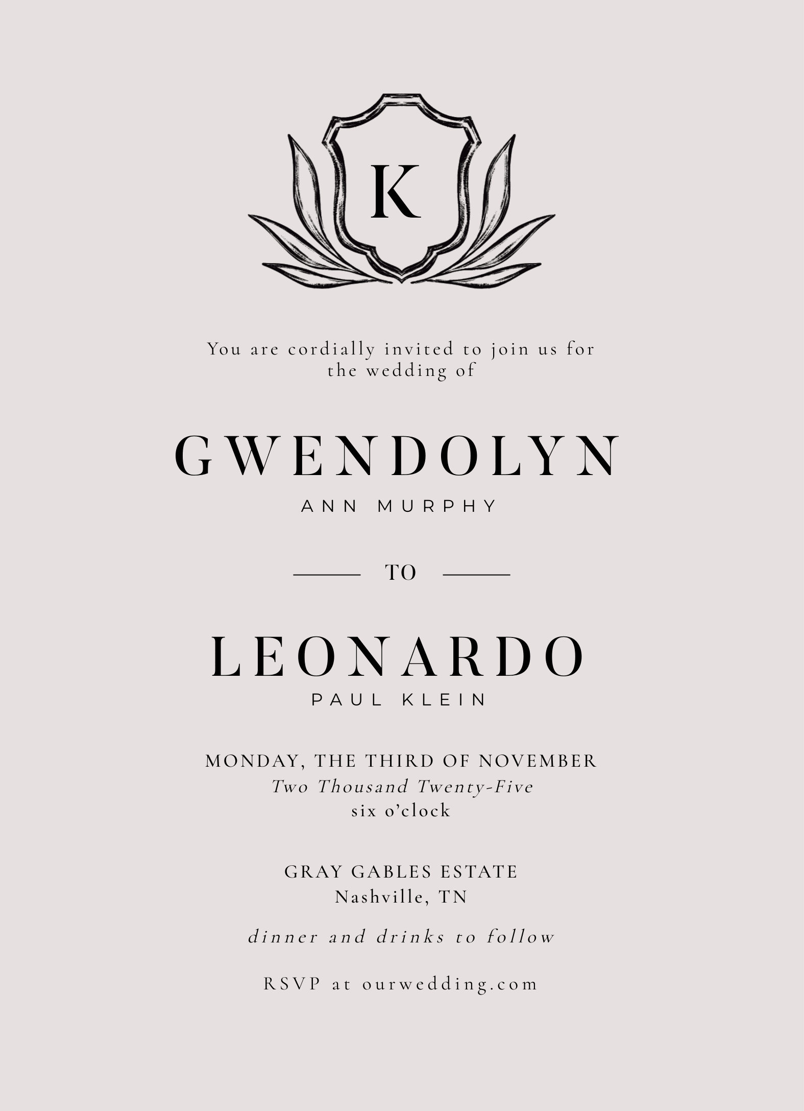 Family Crest Invite by Cindy Reynolds | Postable