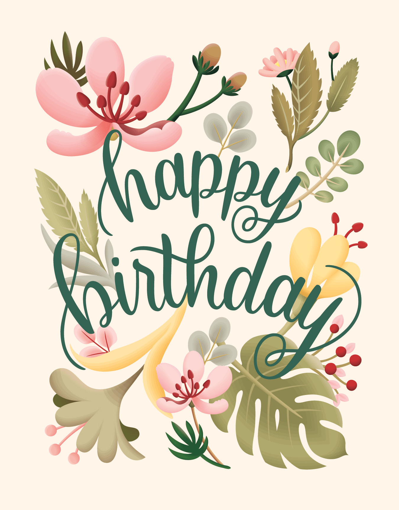 Botanical Birthday by Clap Clap | Postable