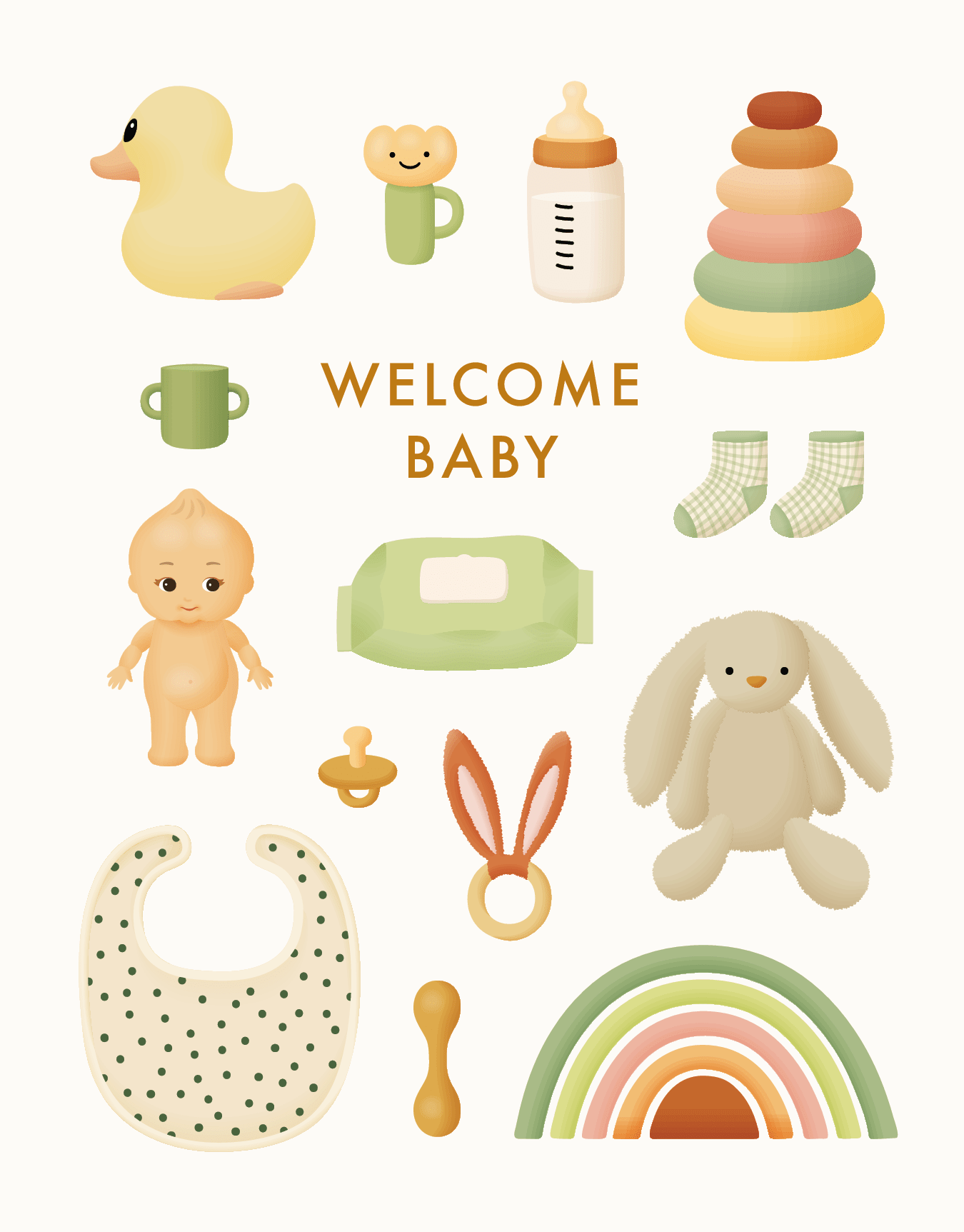 Baby Items Welcome by Clap Clap | Postable