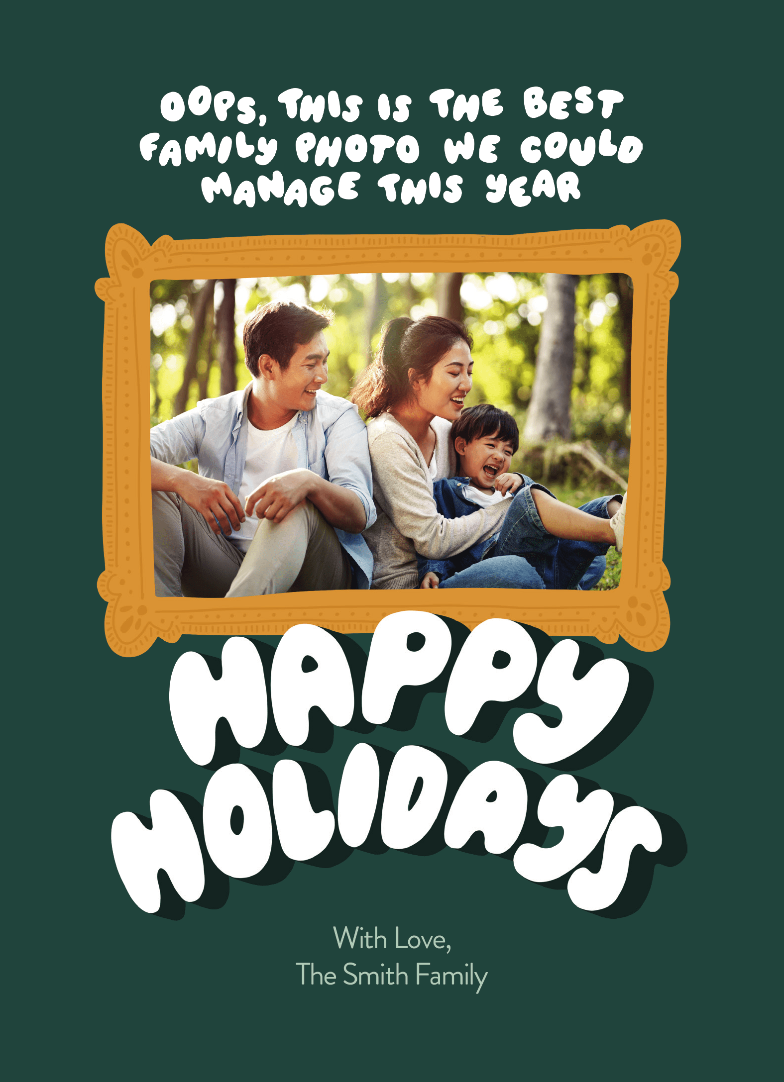 Best Family Photo Custom Holiday Photo Card | Postable | Postable
