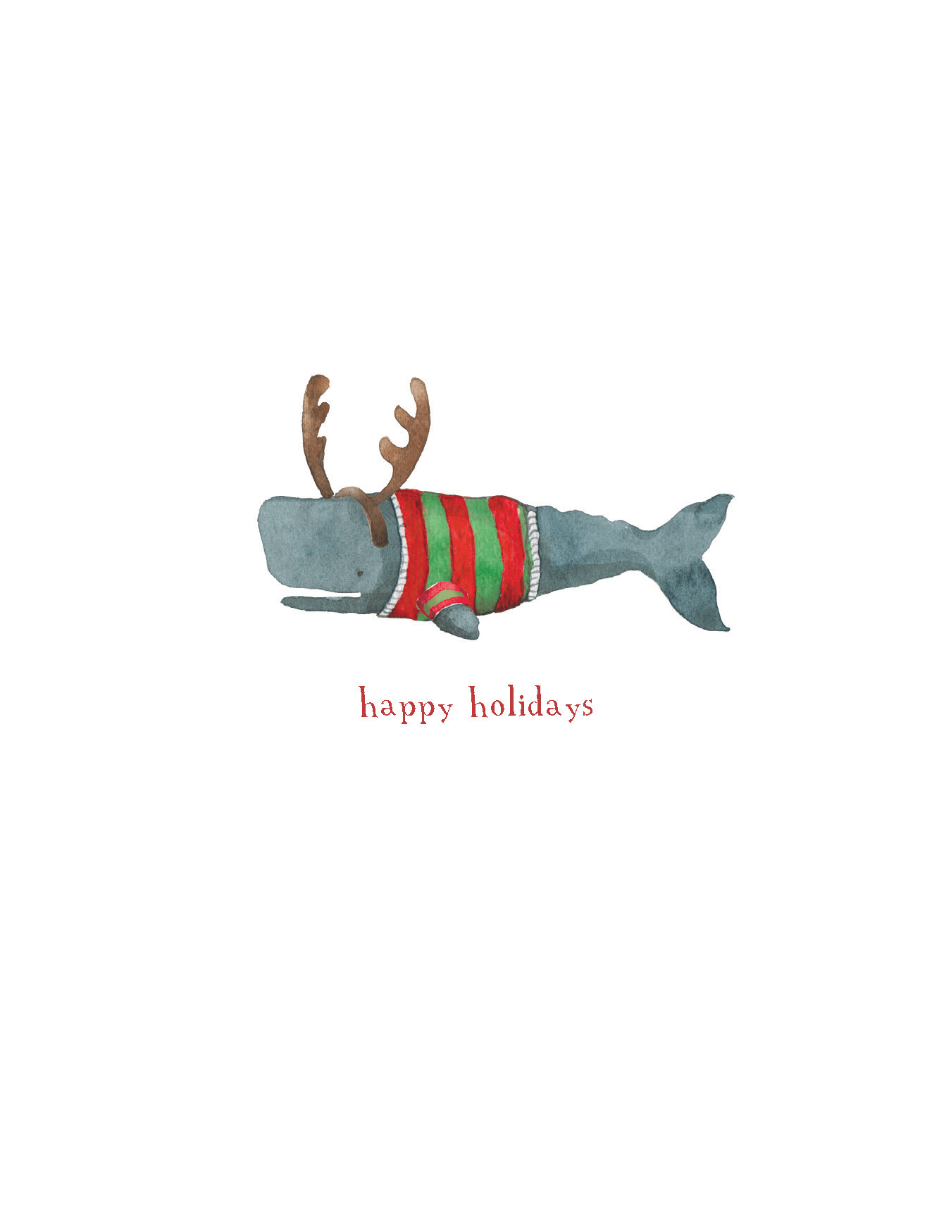 Happy Holidays Whale Christmas Card | Postable | Postable