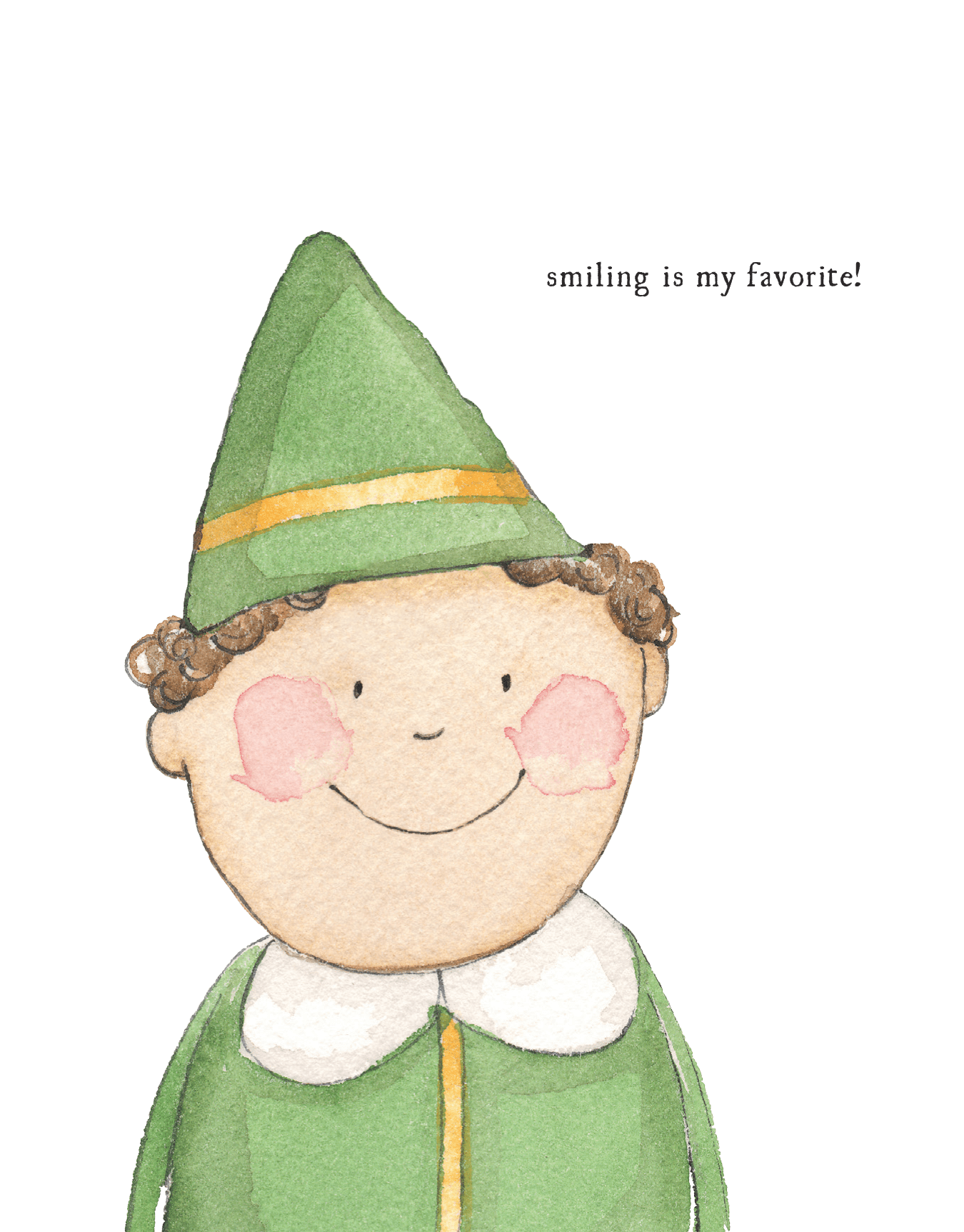 Smiling Is My Favorite Elf Christmas Card | Postable | Postable