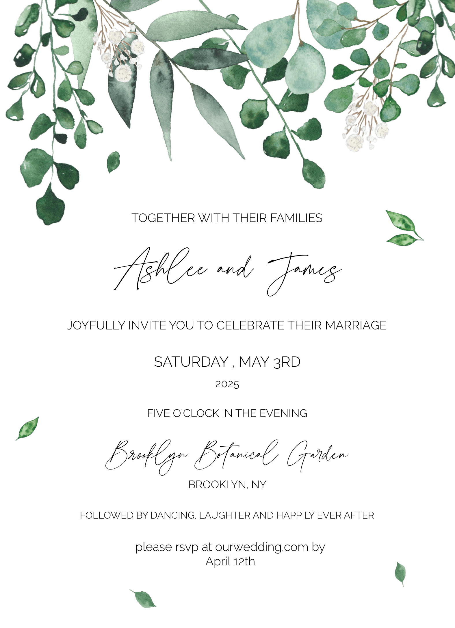 Floral Greenery Wedding by Ellen Walsh | Postable