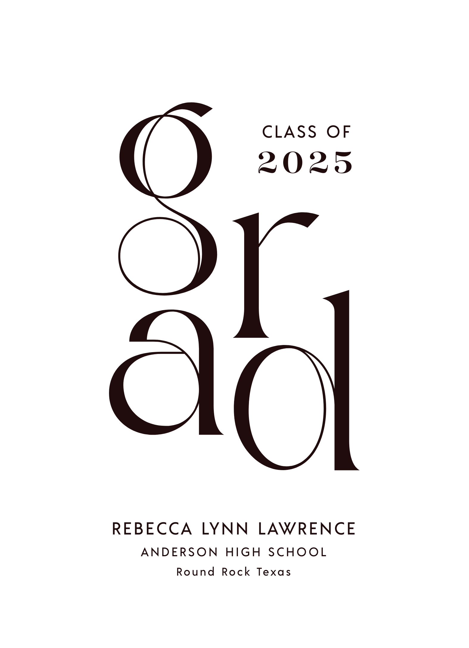 Simple Stacked Grad by Erika Firm | Postable