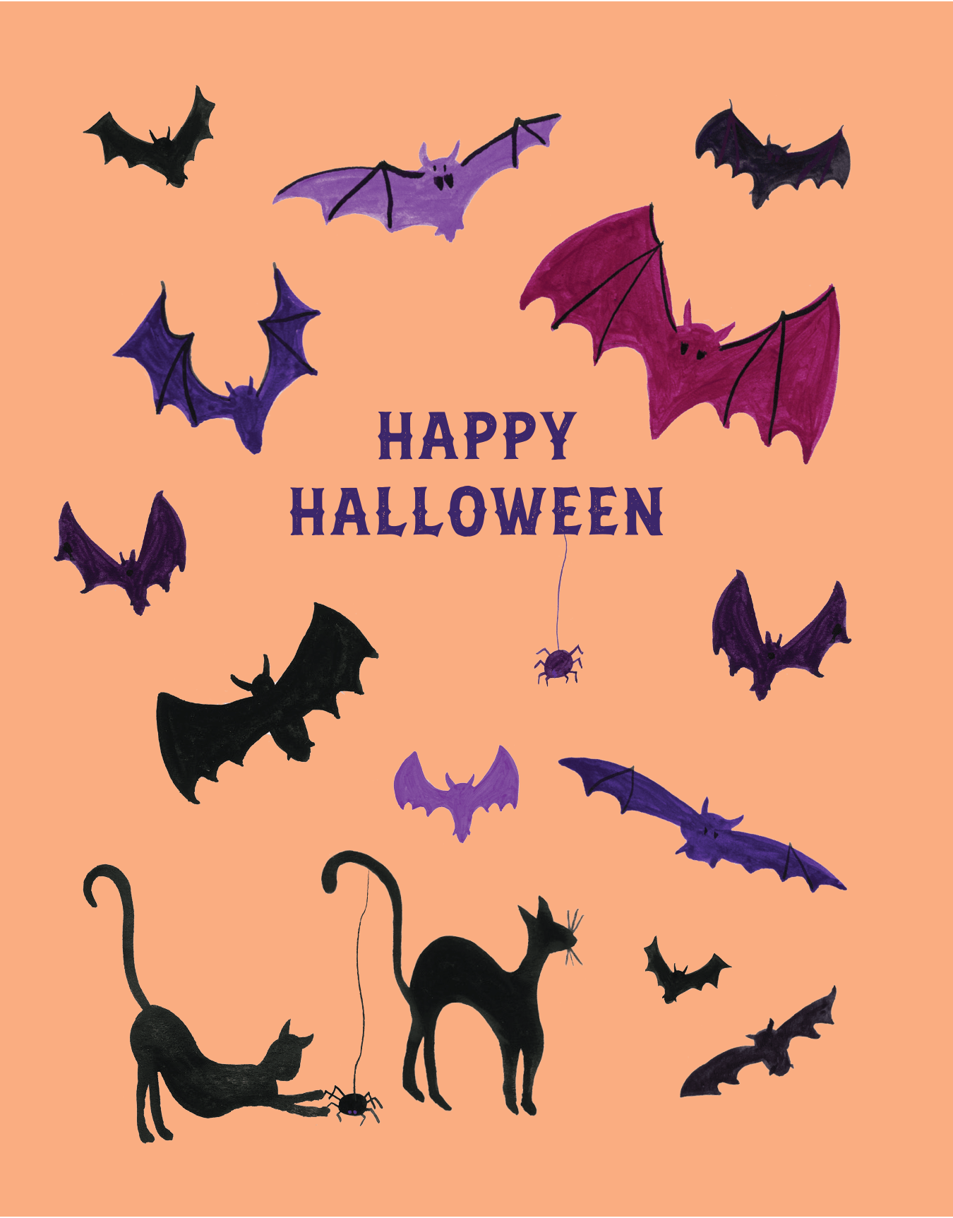 Batty Halloween by Erika Firm | Postable