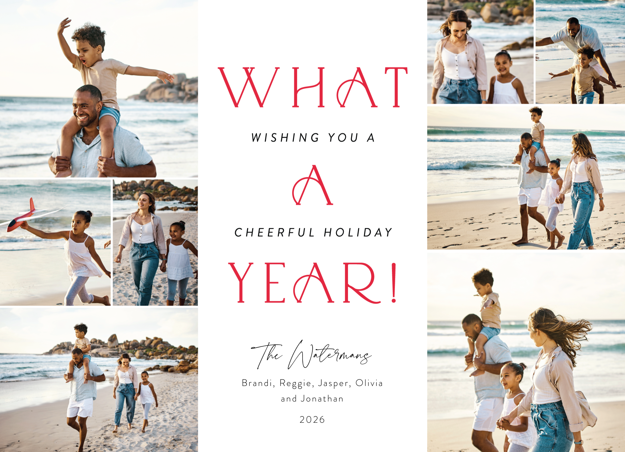 What A Year Multi Stack Holiday Photo Card | Postable | Postable