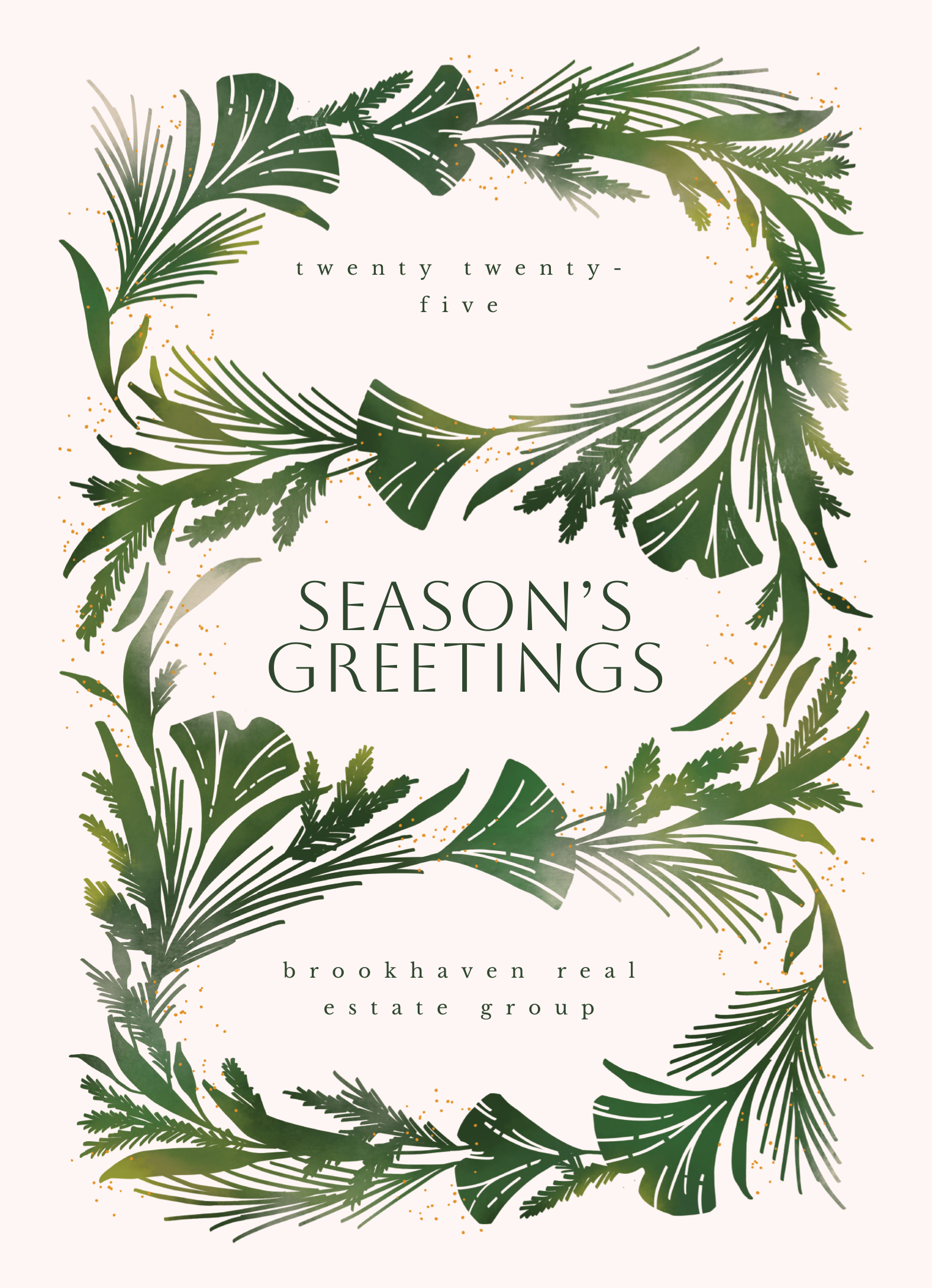 Lush Greenery Season's Greetings Holiday Card | Postable | Postable