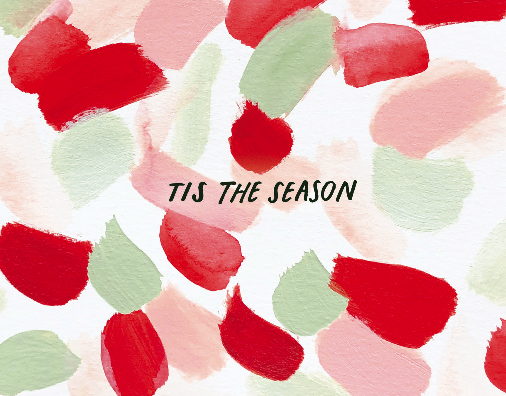 Tis The Season Brush Strokes Holiday Card | Postable | Postable
