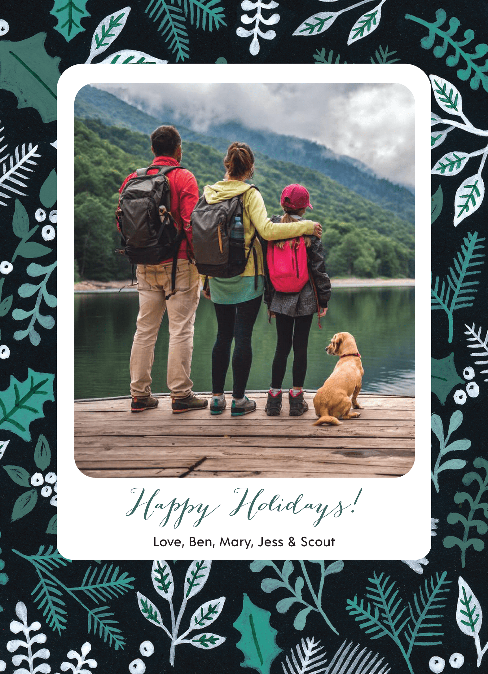 Minty Holiday Frame Christmas Photo Card | Postable | Postable