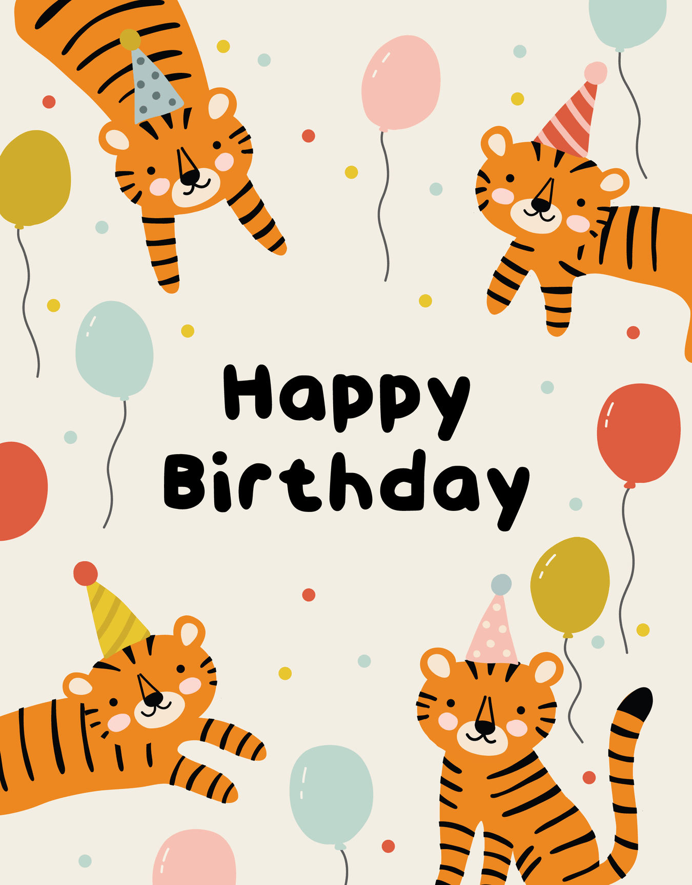 Birthday Tiger by Goodputty Design | Postable