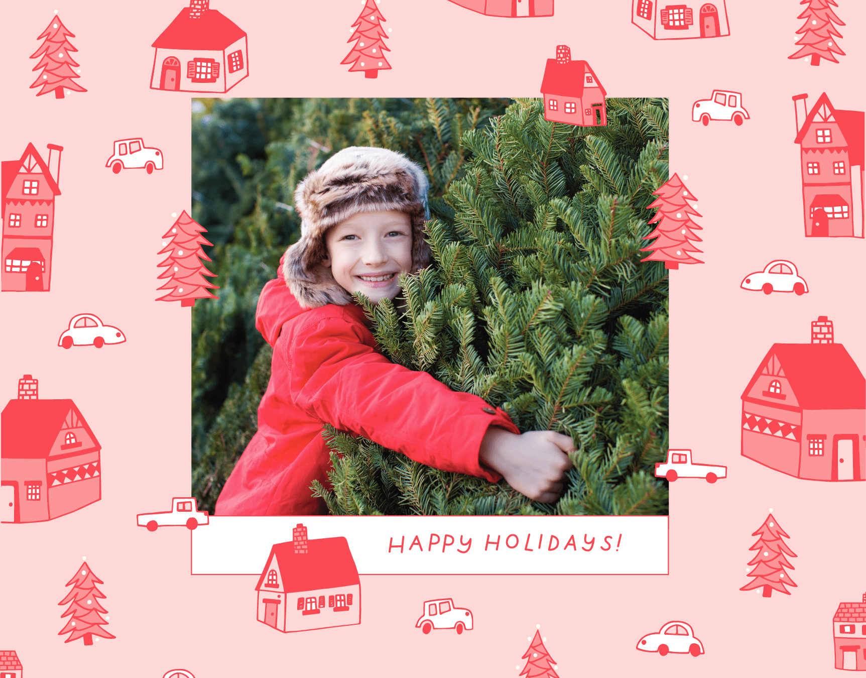 Happy Holidays Custom Christmas Photo Card | Postable | Postable