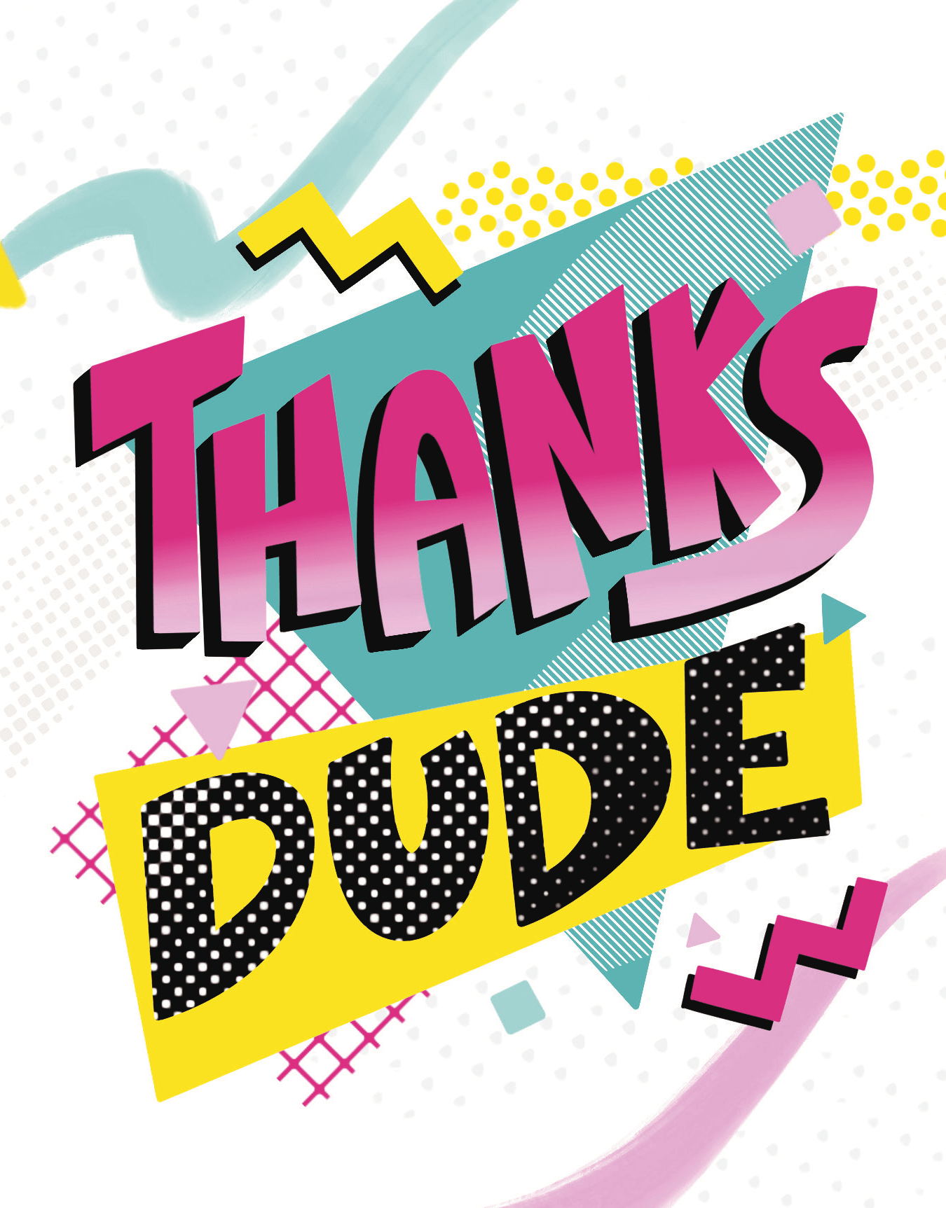 Thanks Dude by Grey Street Paper | Postable