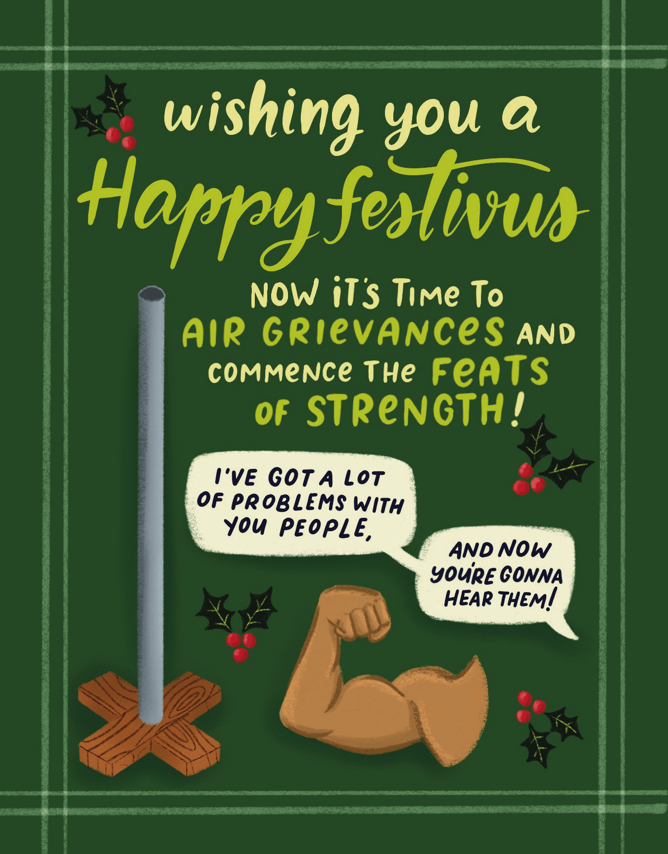 Happy Festivus Folded Holiday Card | Postable | Postable