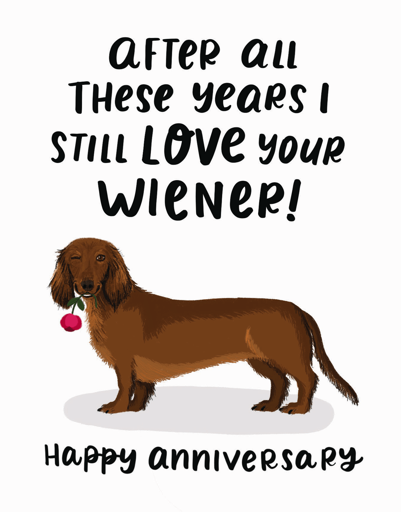 Anniversary Wiener by Grey Street Paper | Postable