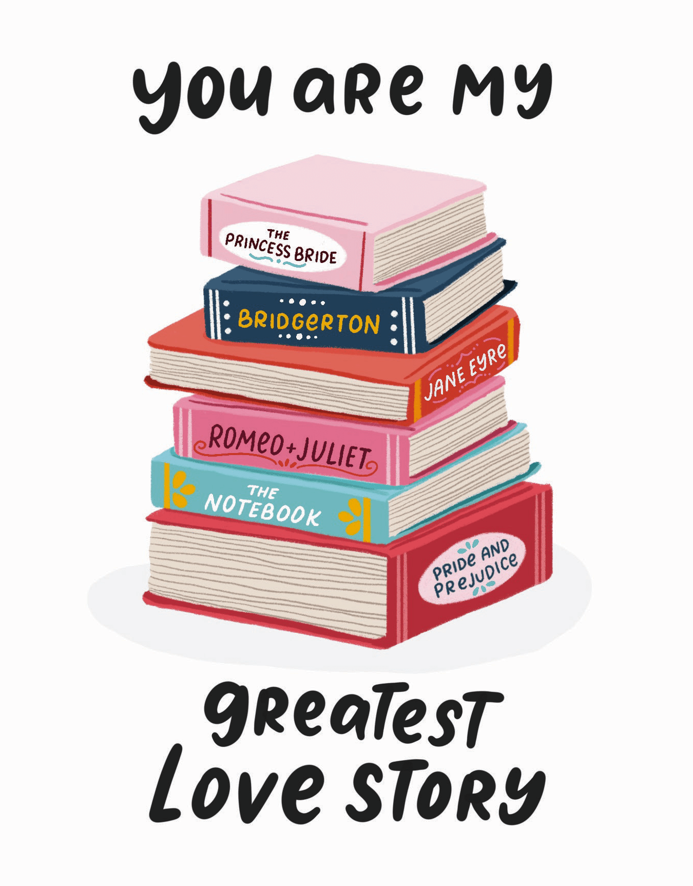 Books Love by Grey Street Paper | Postable
