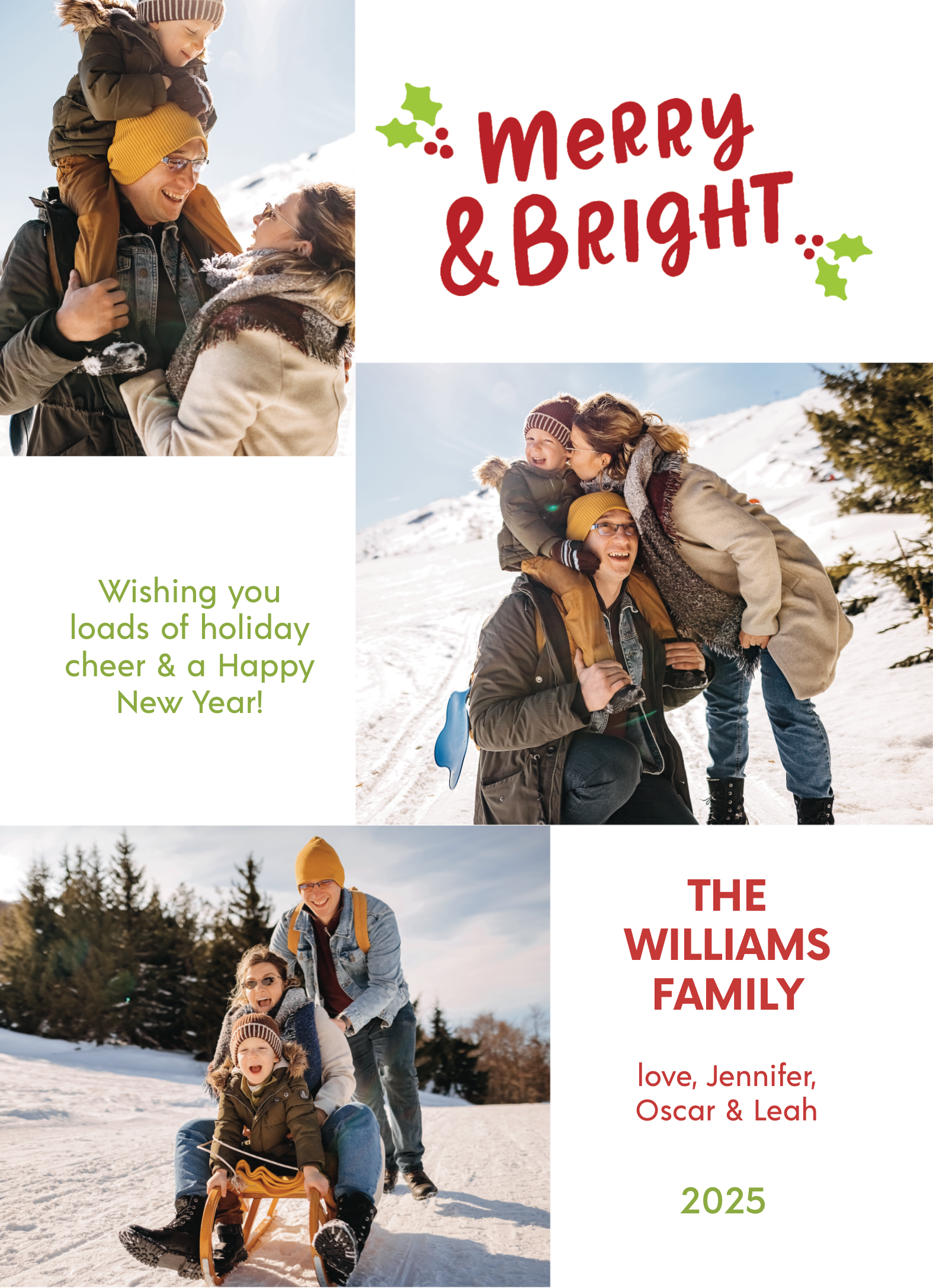 Merry And Bright Jumble by Grey Street Paper | Postable