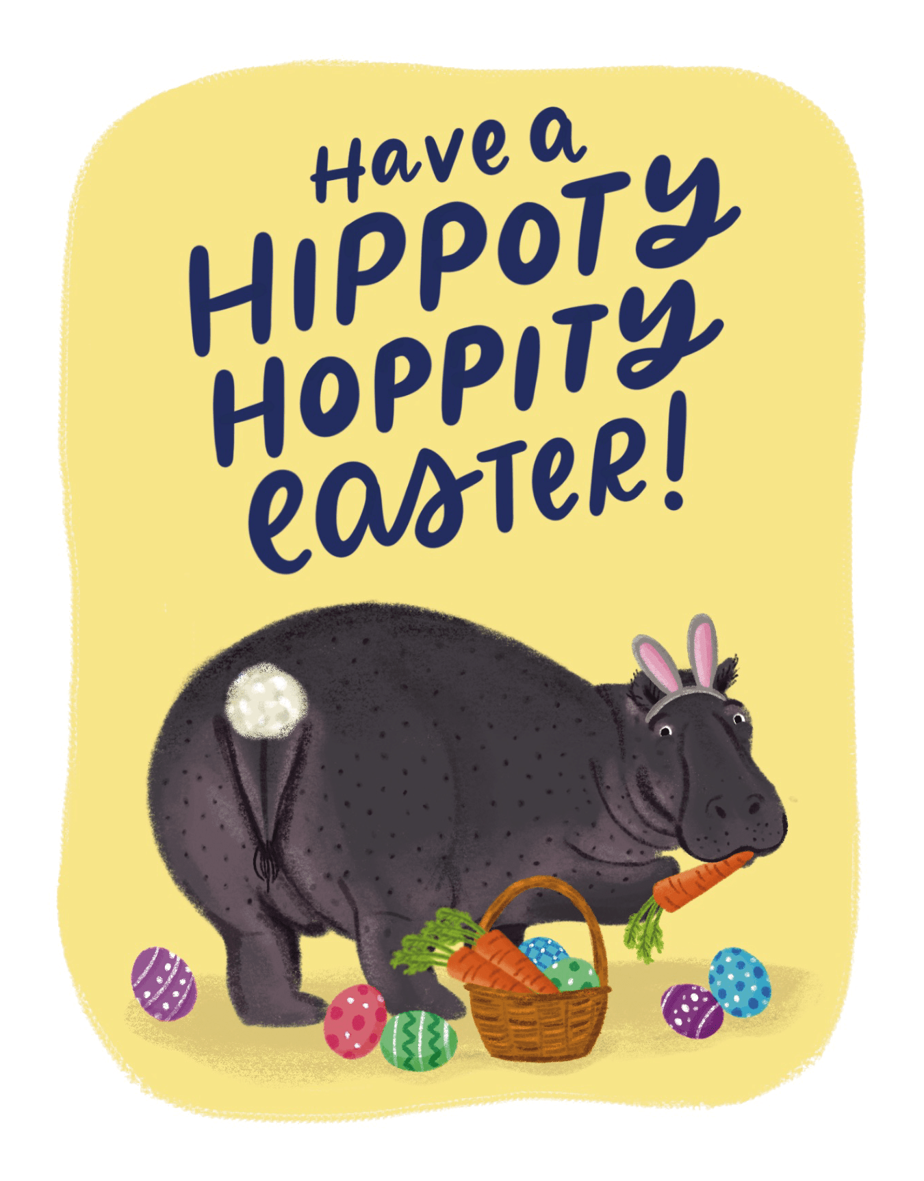 Hippo Easter Bunny by Grey Street Paper | Postable