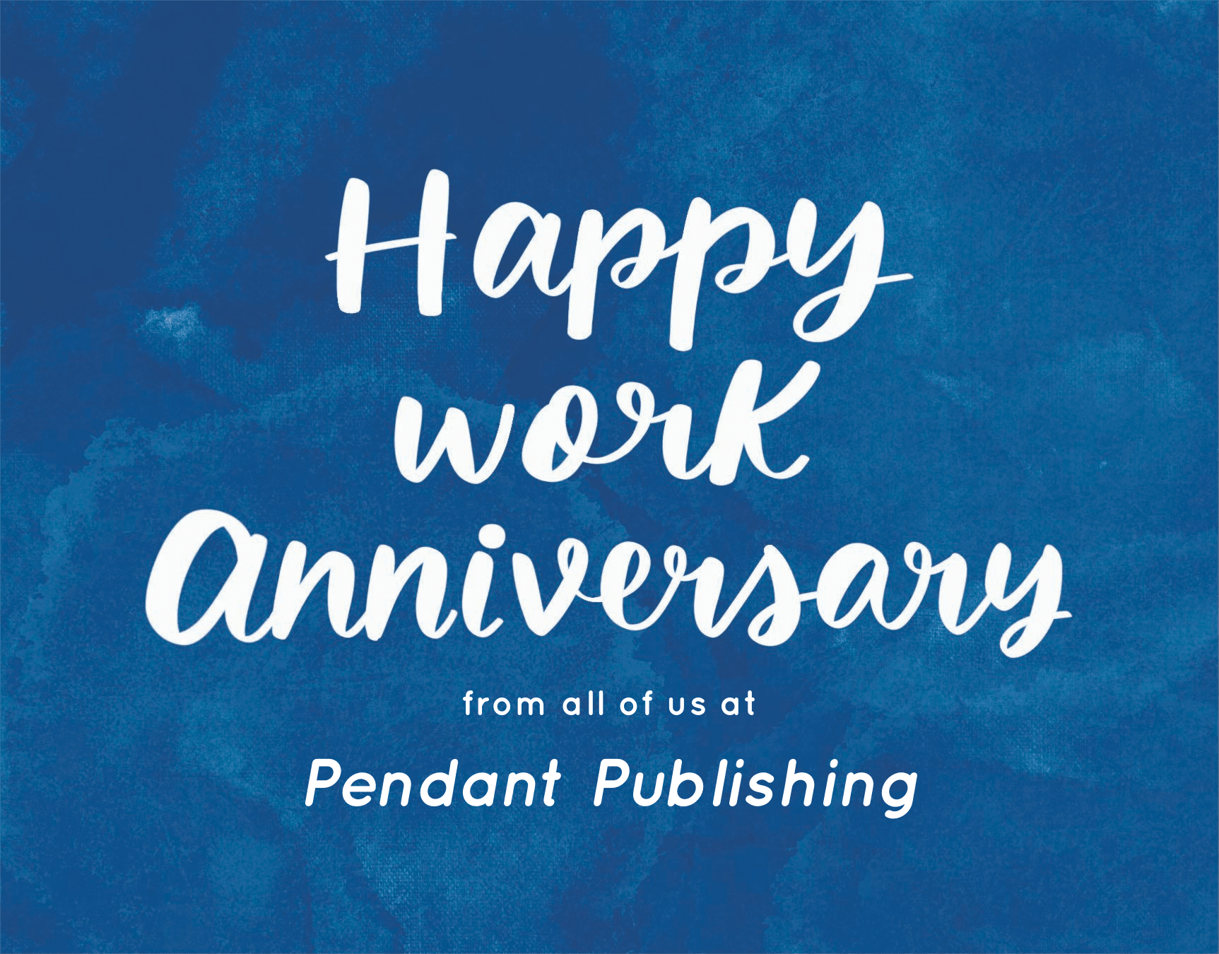 Work Anniversary Blue by Grey Street Paper | Postable