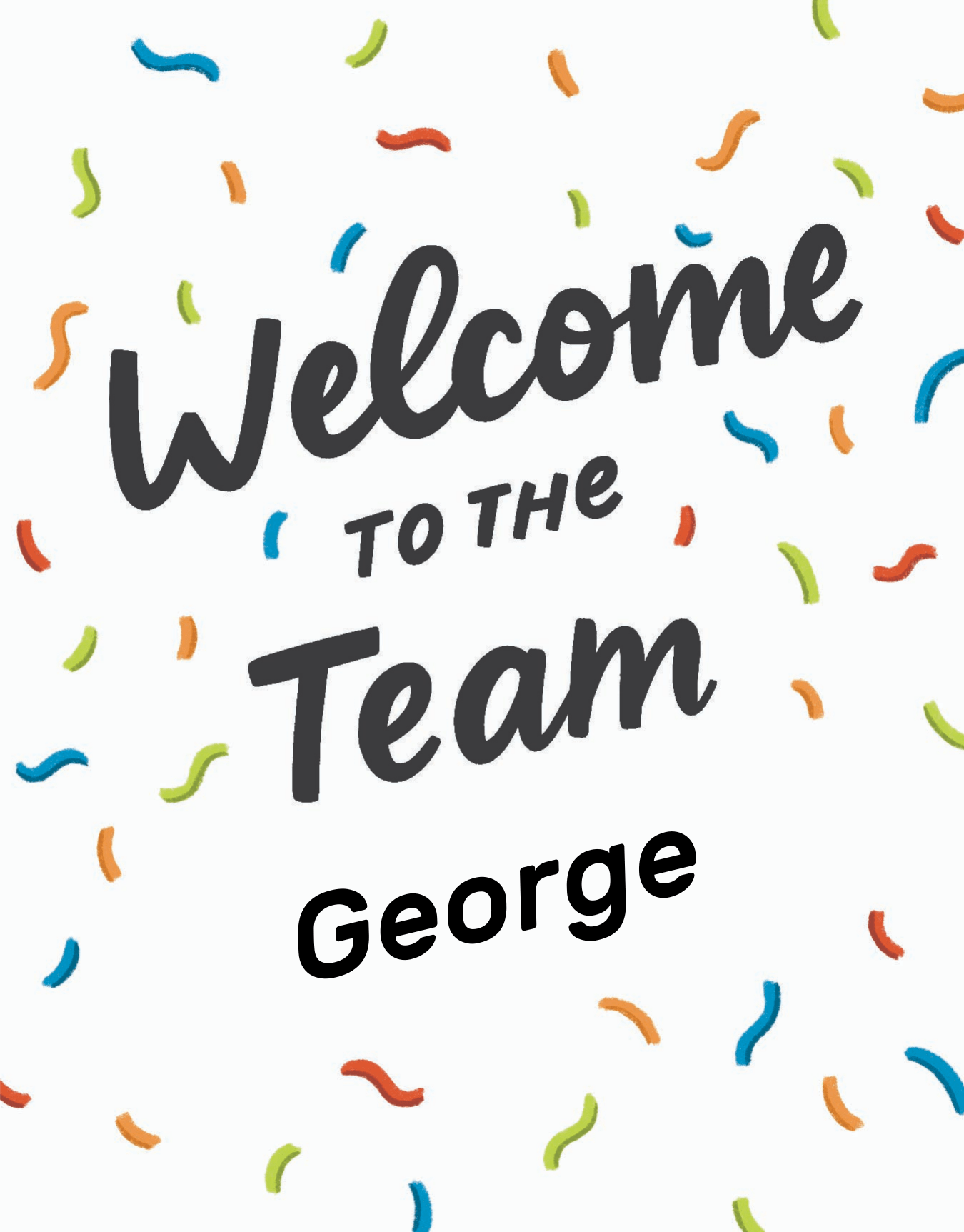 Welcome To The Team by Grey Street Paper | Postable