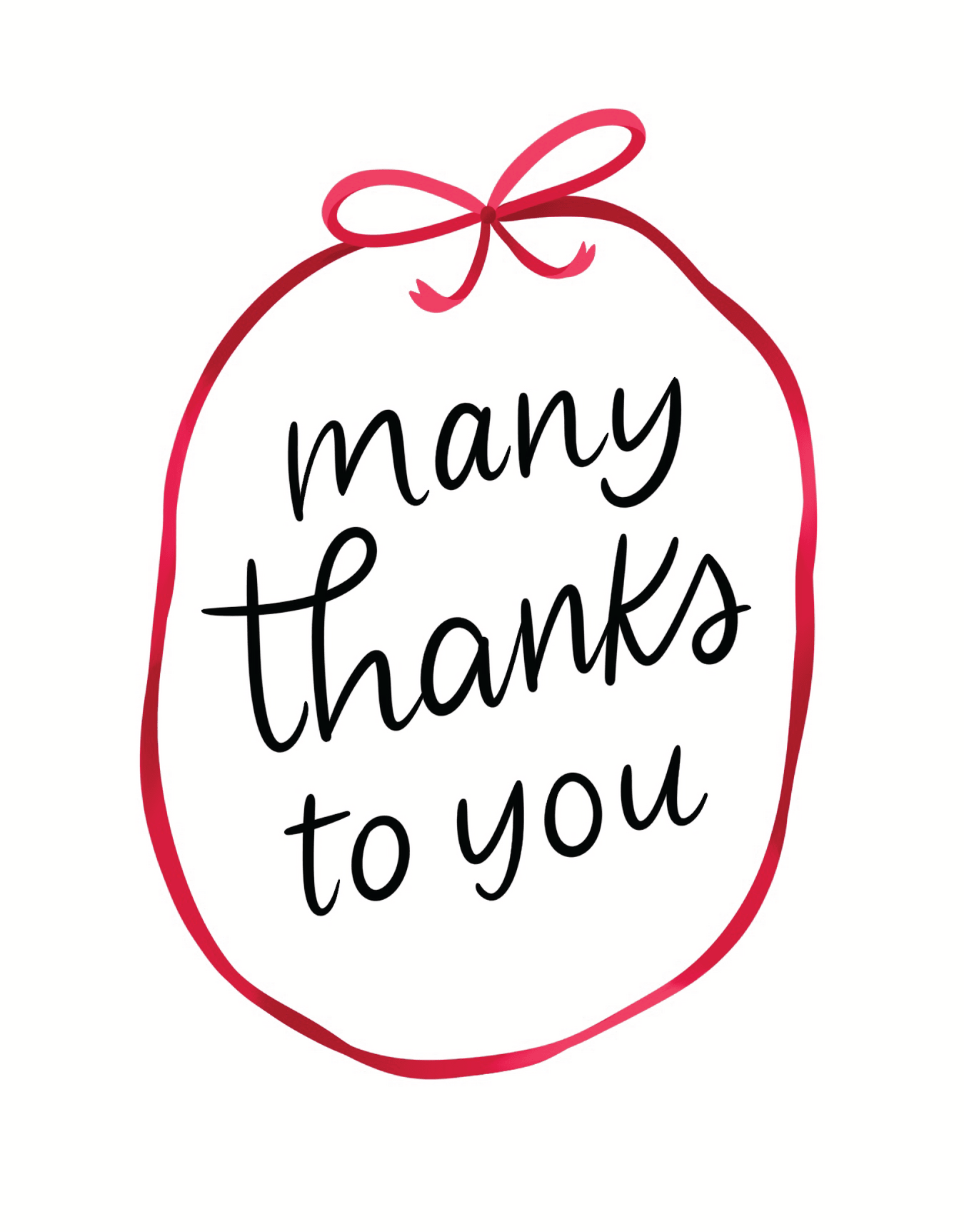 Many Thanks Bow by Grey Street Paper | Postable