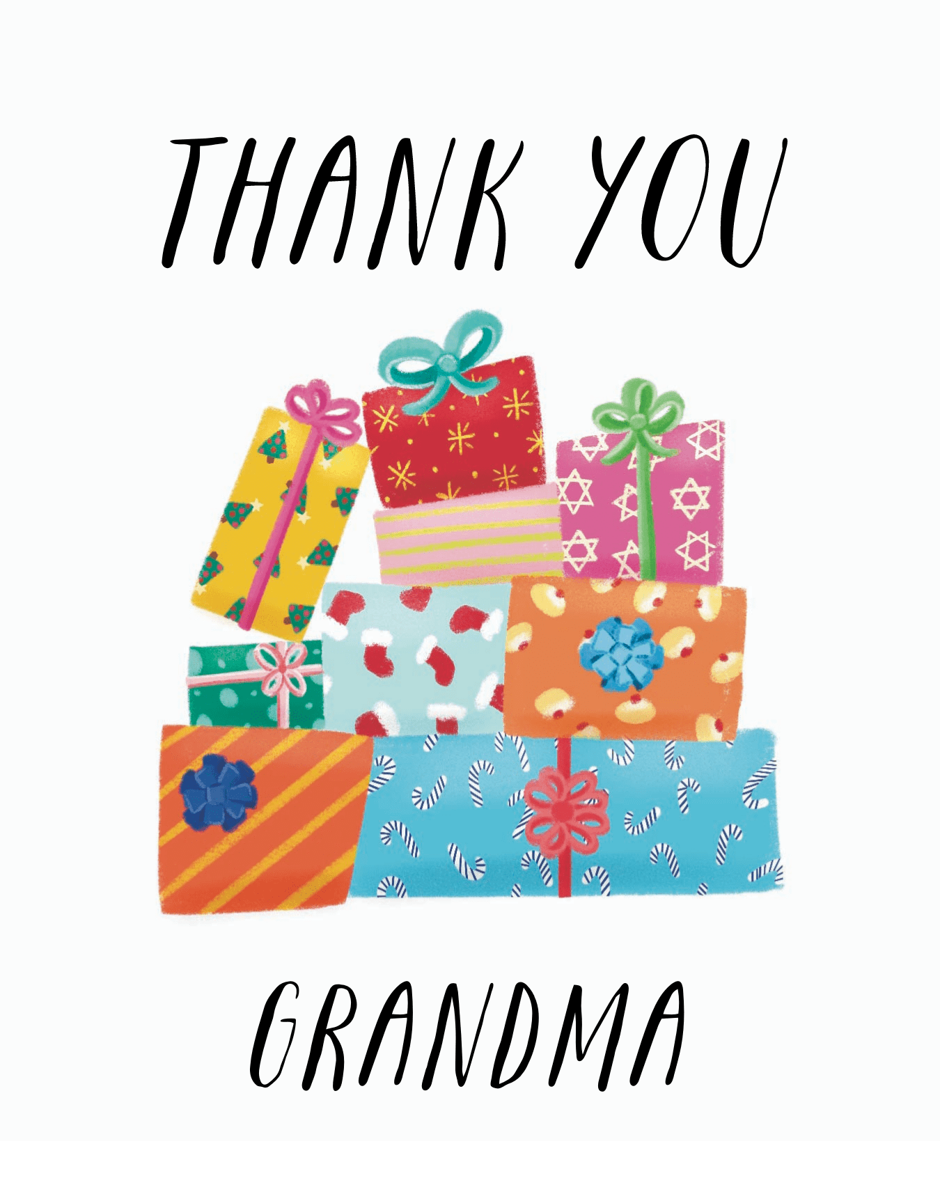 Gift Pile Custom Thank You by Grey Street Paper | Postable