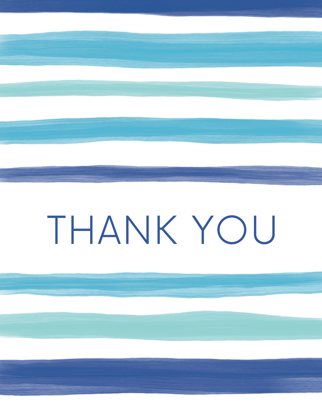 Blue Stripes Thank You by Grey Street Paper | Postable