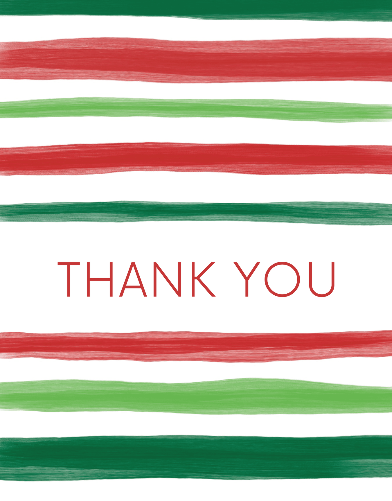 Red Green Stripes Thank You by Grey Street Paper | Postable