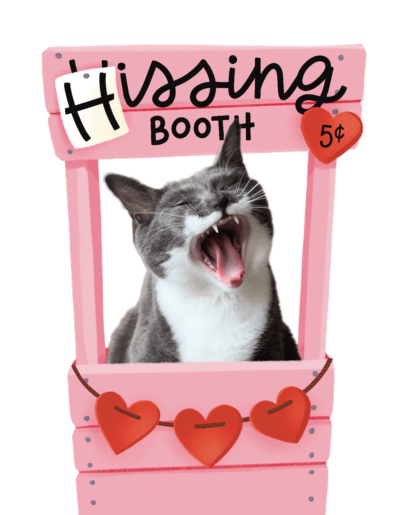 Hissing Booth Cut Out by Grey Street Paper | Postable
