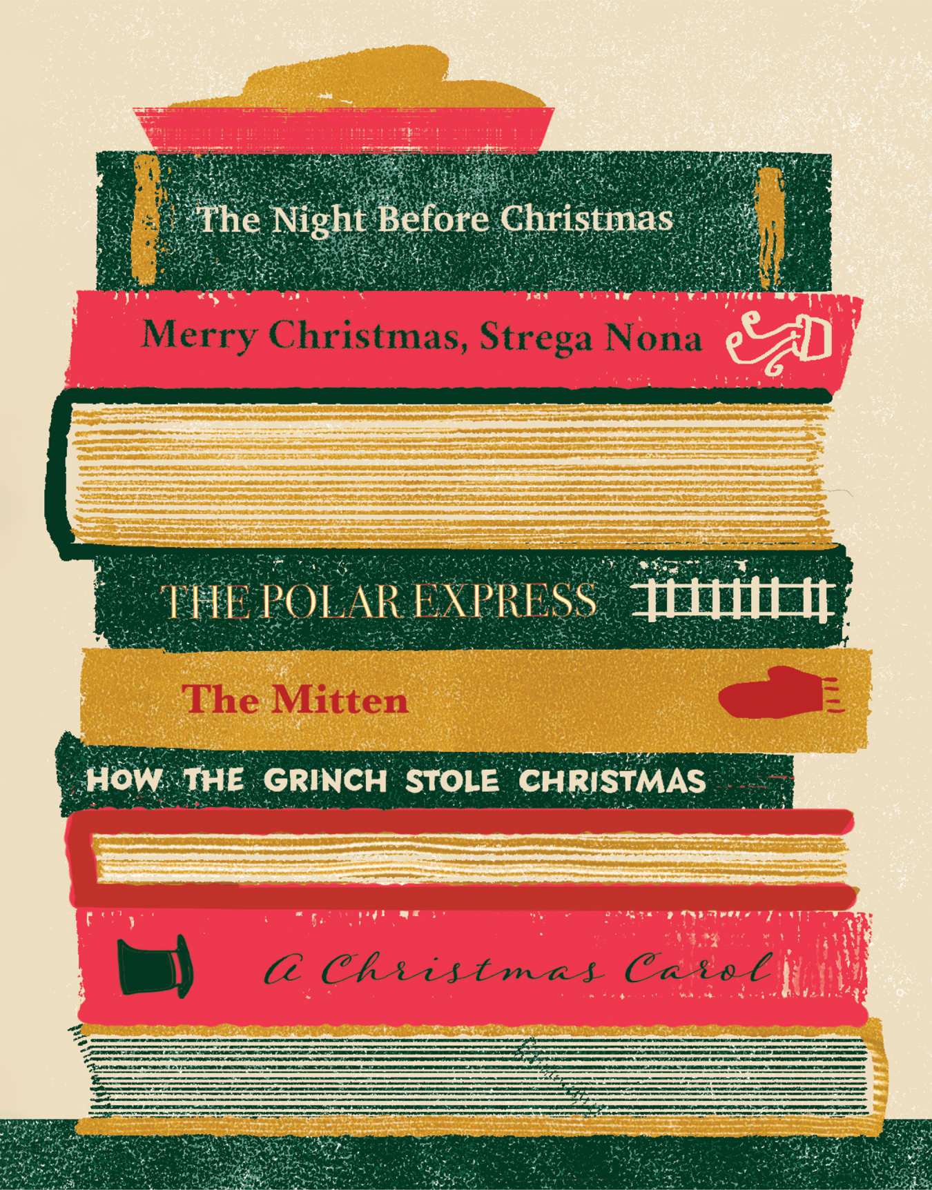 Stack Of Christmas Books by Heartell Press | Postable