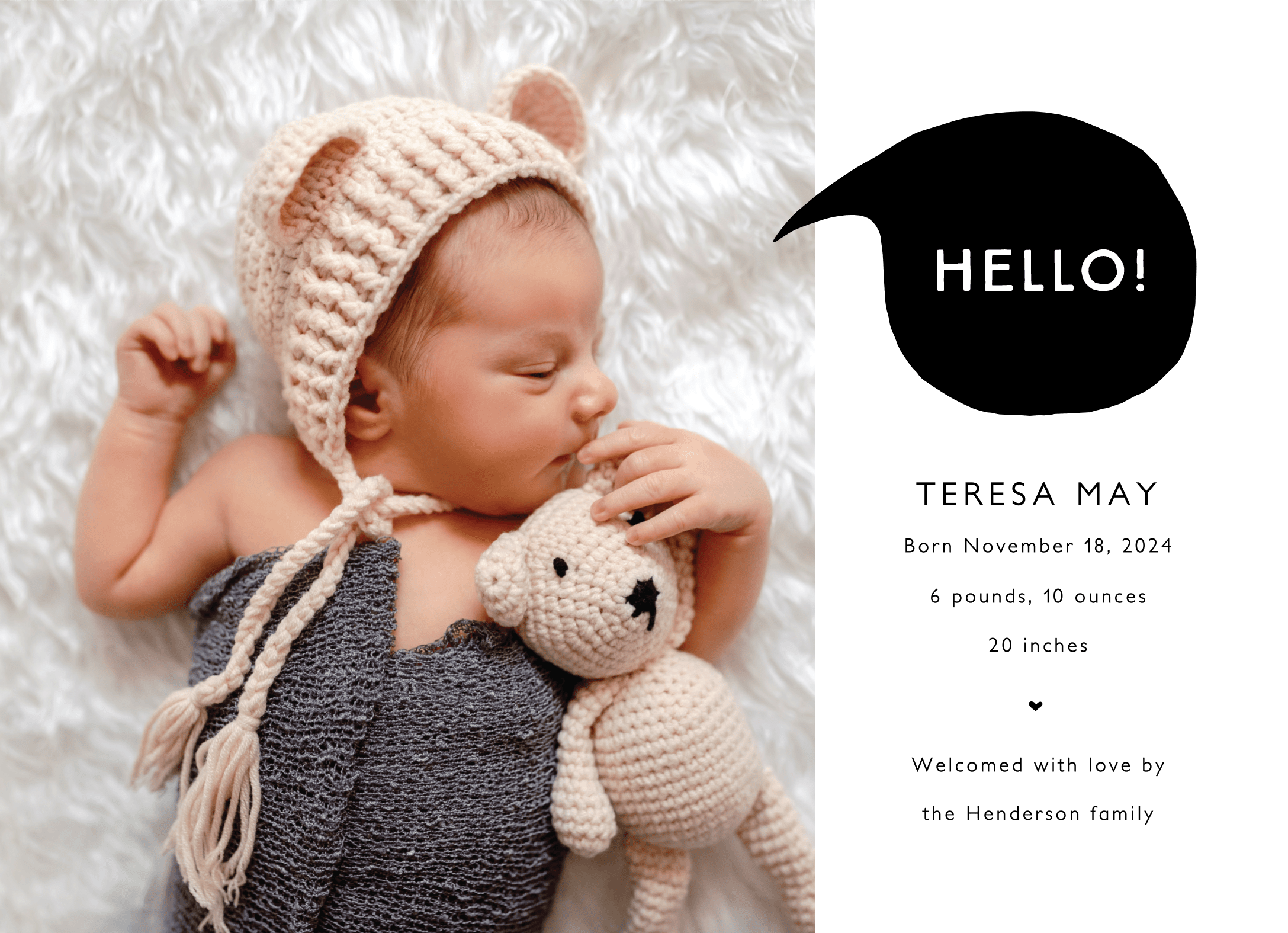 Speech Bubble Hello by Hello Paper Co. | Postable