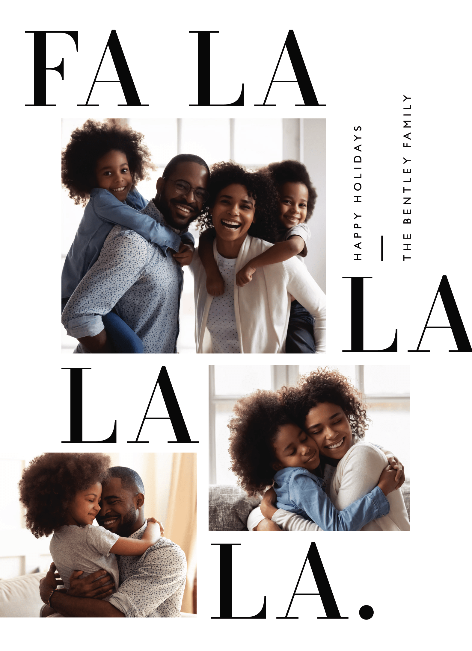 Fa La La La La Type Christmas Photo Card | Postable | Postable