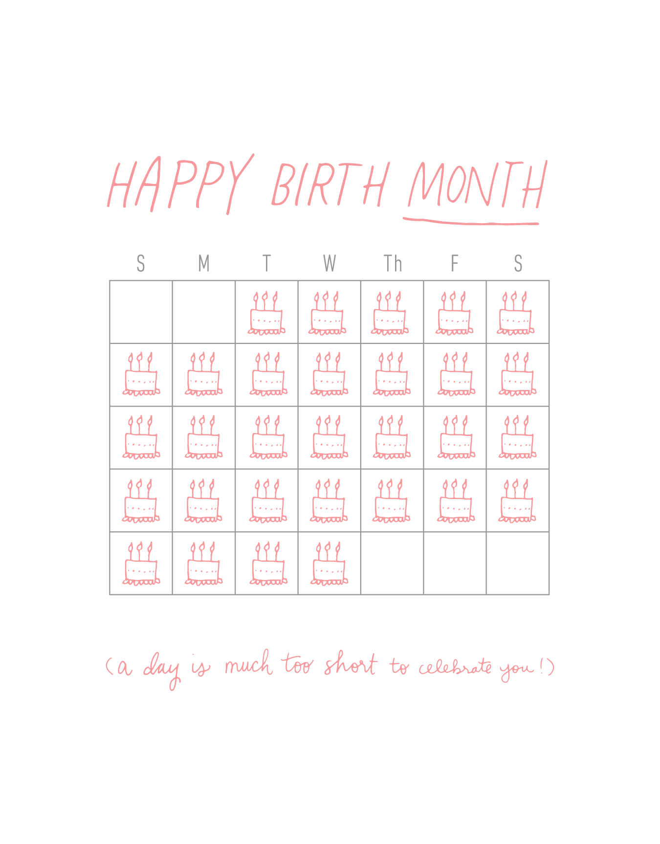 Happy Birthday Month by Iron Curtain Press | Postable