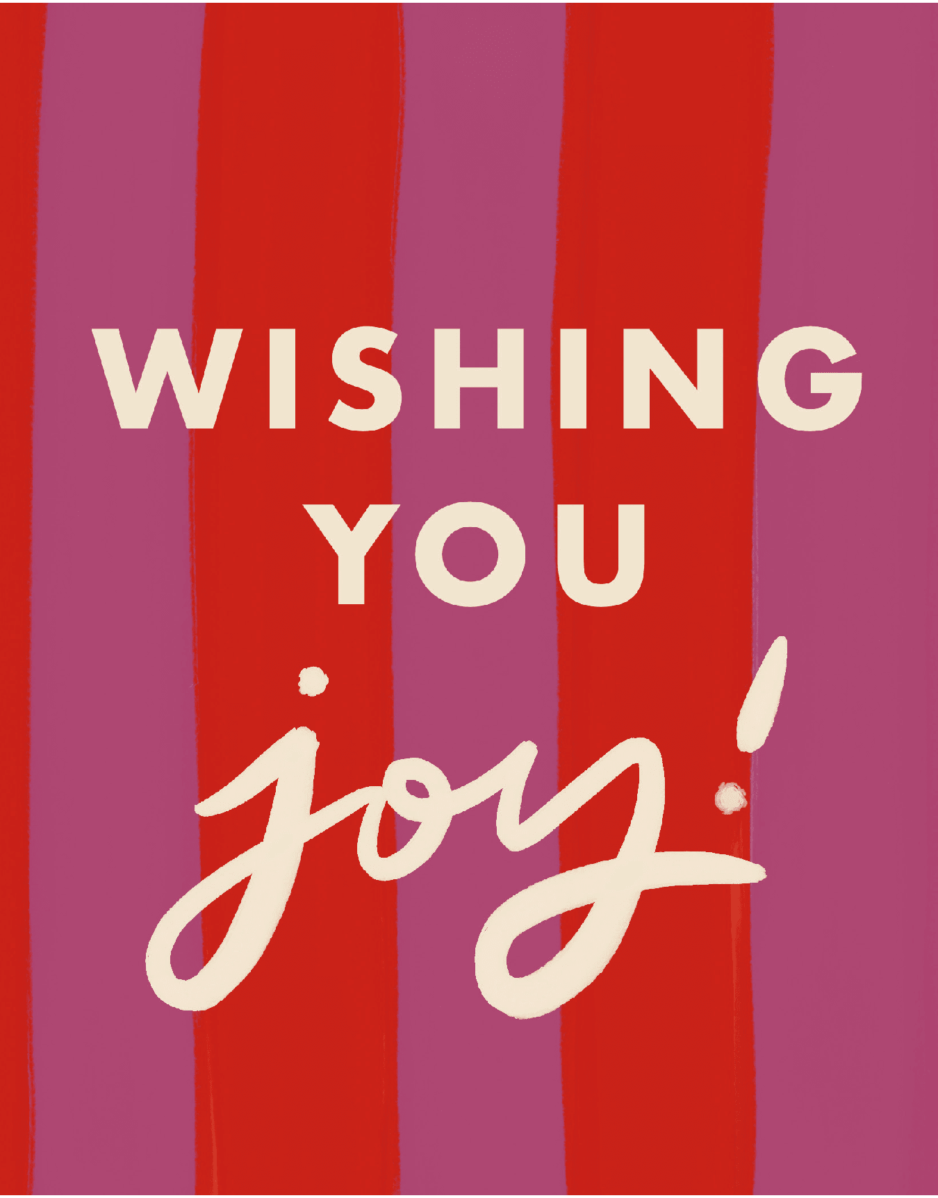 Wishing You Joy Folded Holiday Card | Postable | Postable