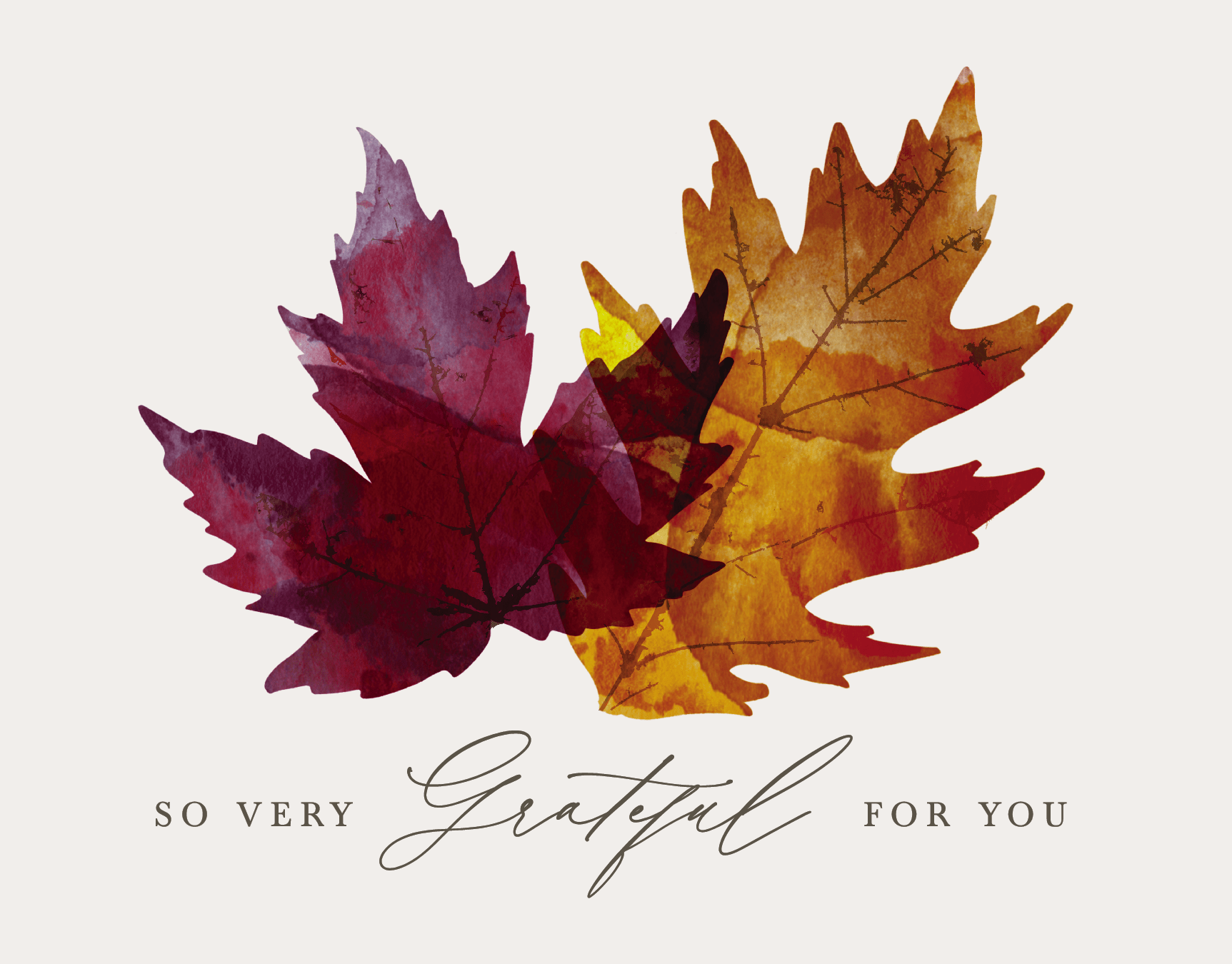 Grateful Thanksgiving Leaves by Jackie Crawford | Postable