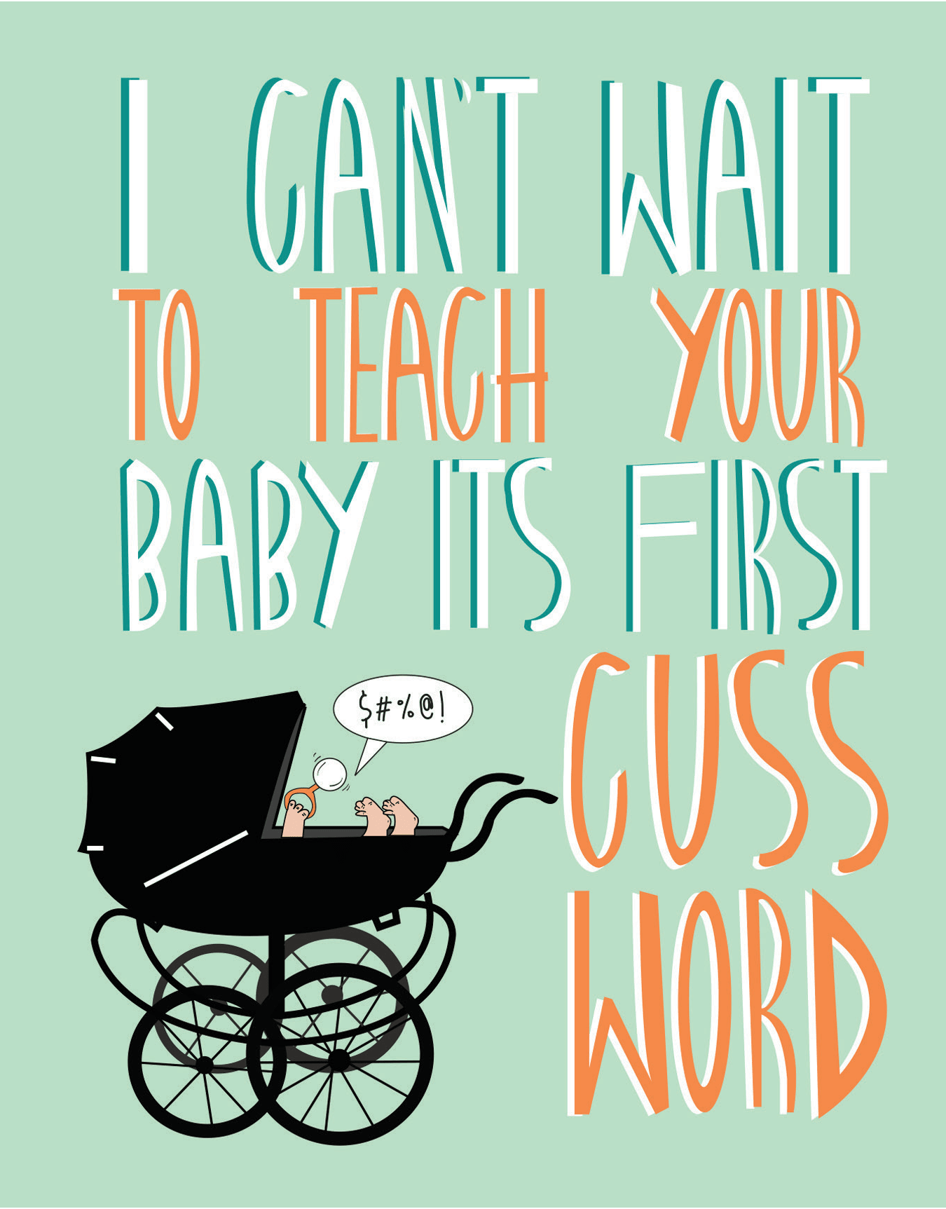 First Cuss Word by Knotty Cards | Postable