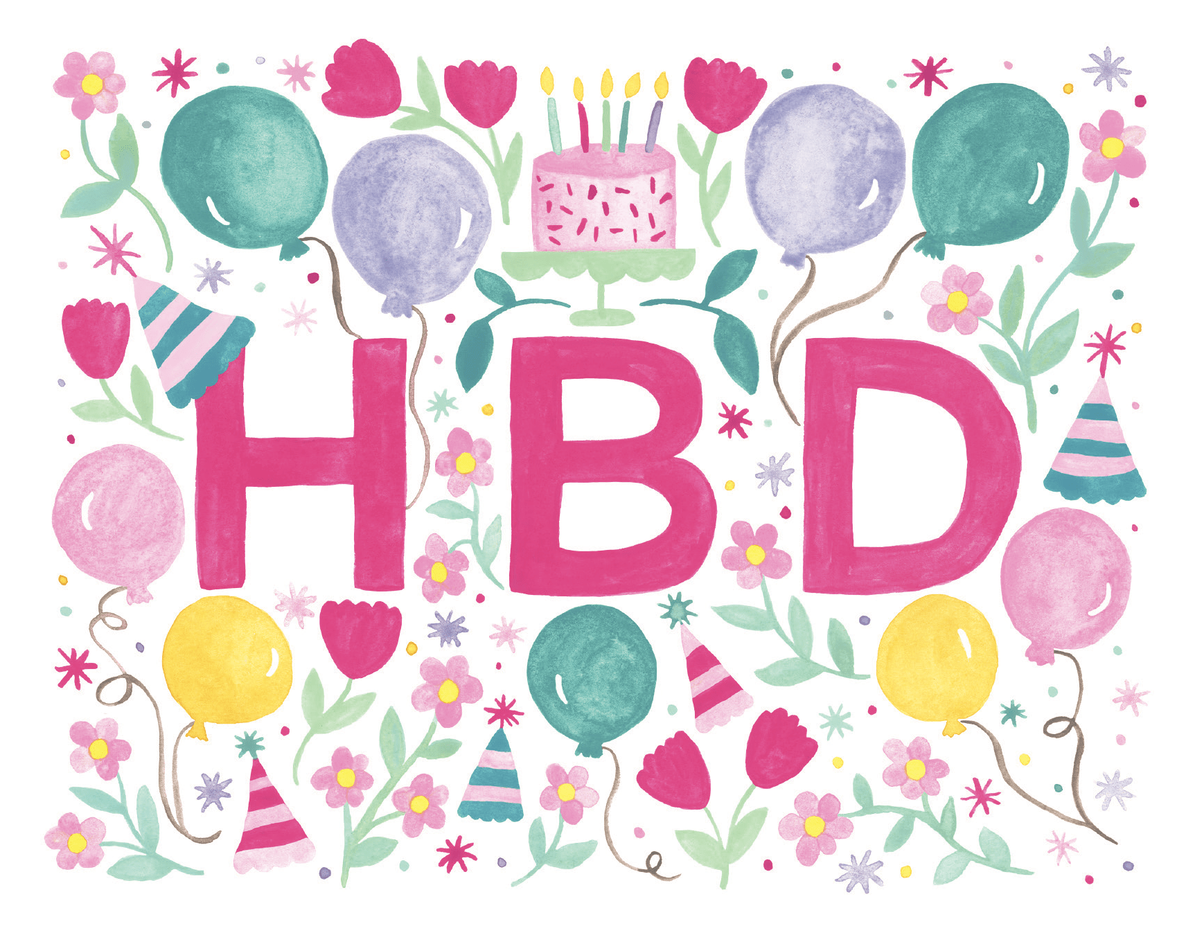 HBD Party Card by Leveret Paperie | Postable