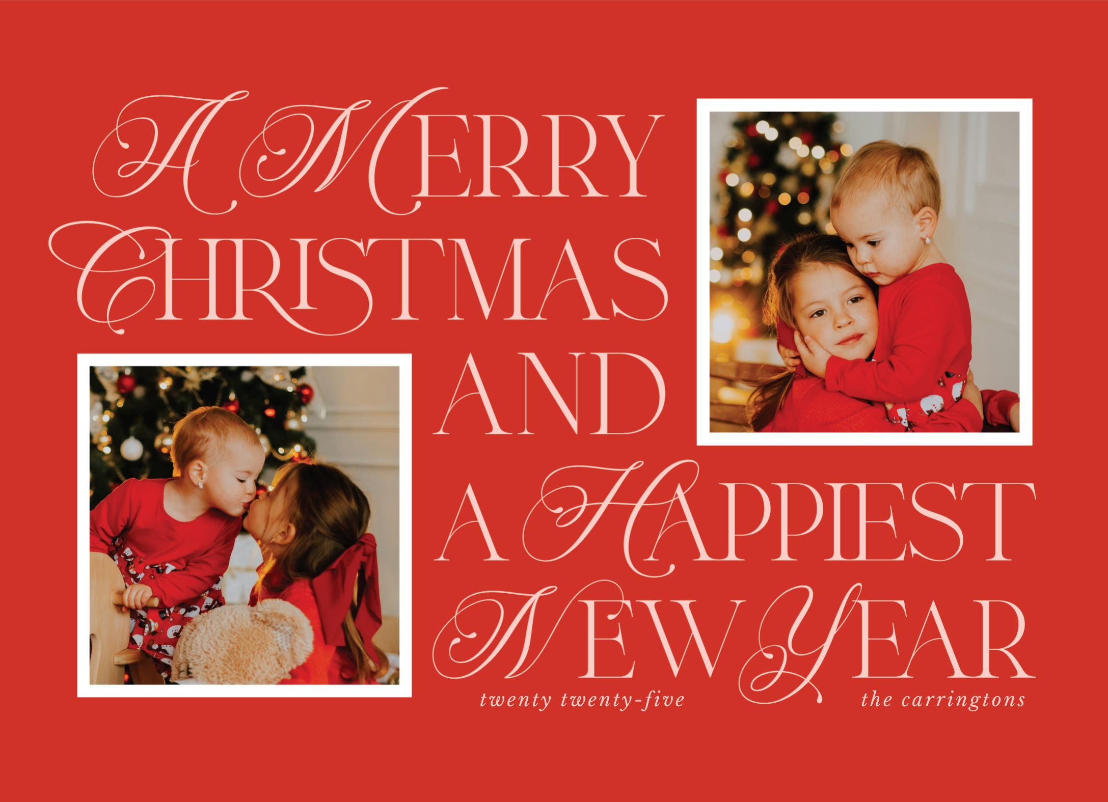 Merry Christmas Two Photo Script by Lori Wemple | Postable