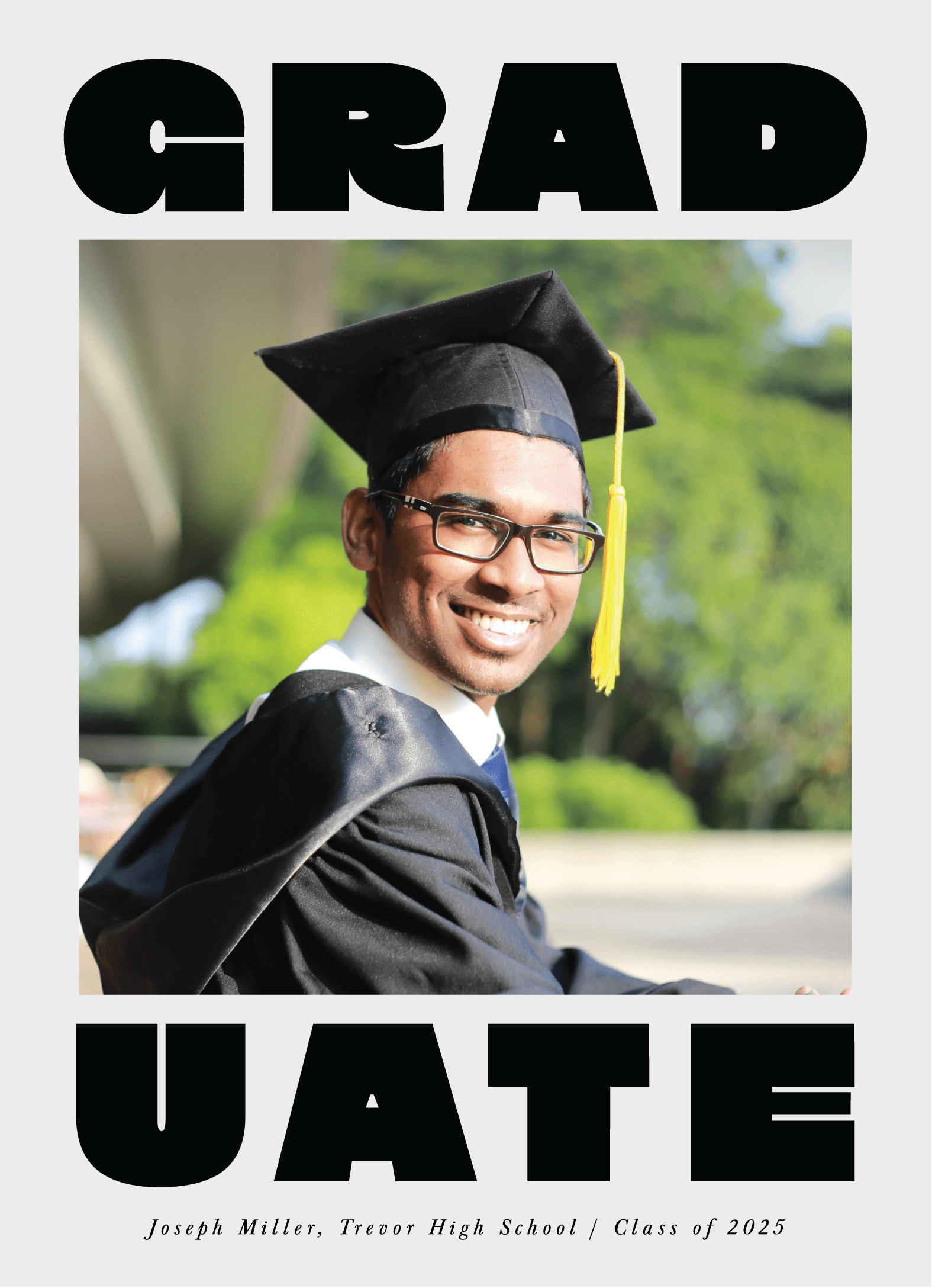 Grad Front Page Black by Lori Wemple | Postable