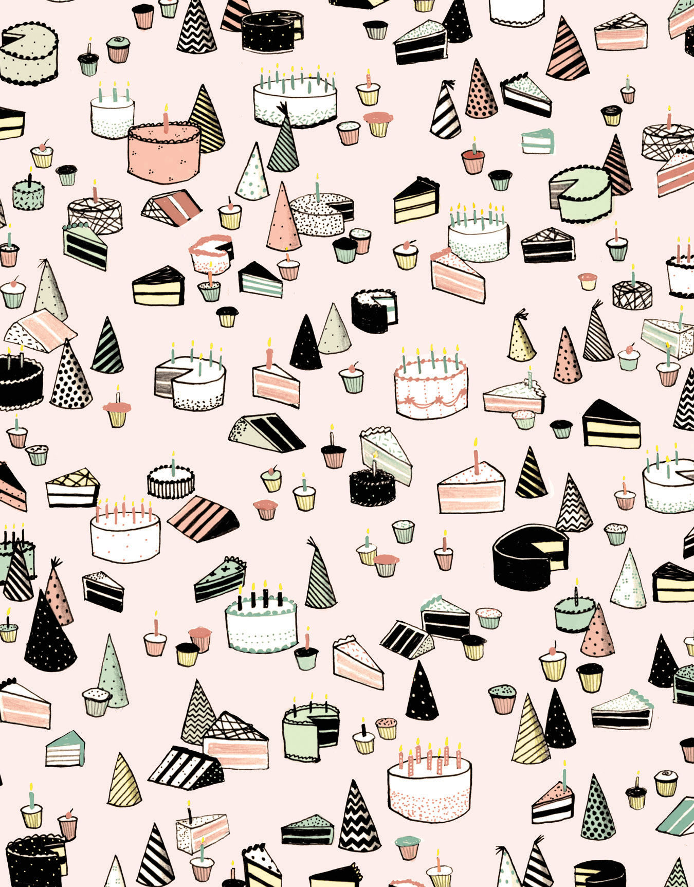 Birthday Cake Pattern by Mai Ly Degnan | Postable