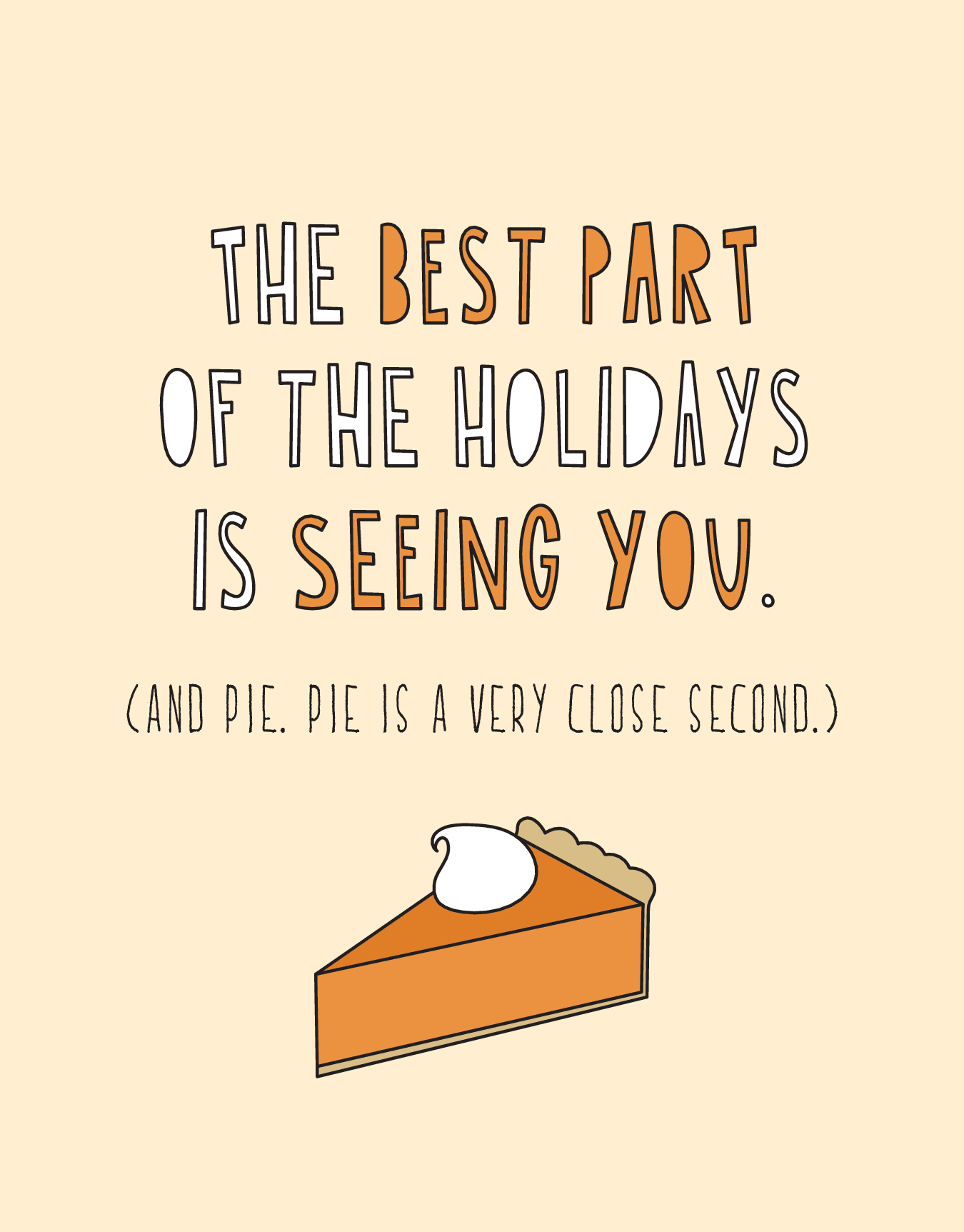 Big Season's Greetings Folded Holiday Card | Postable | Postable